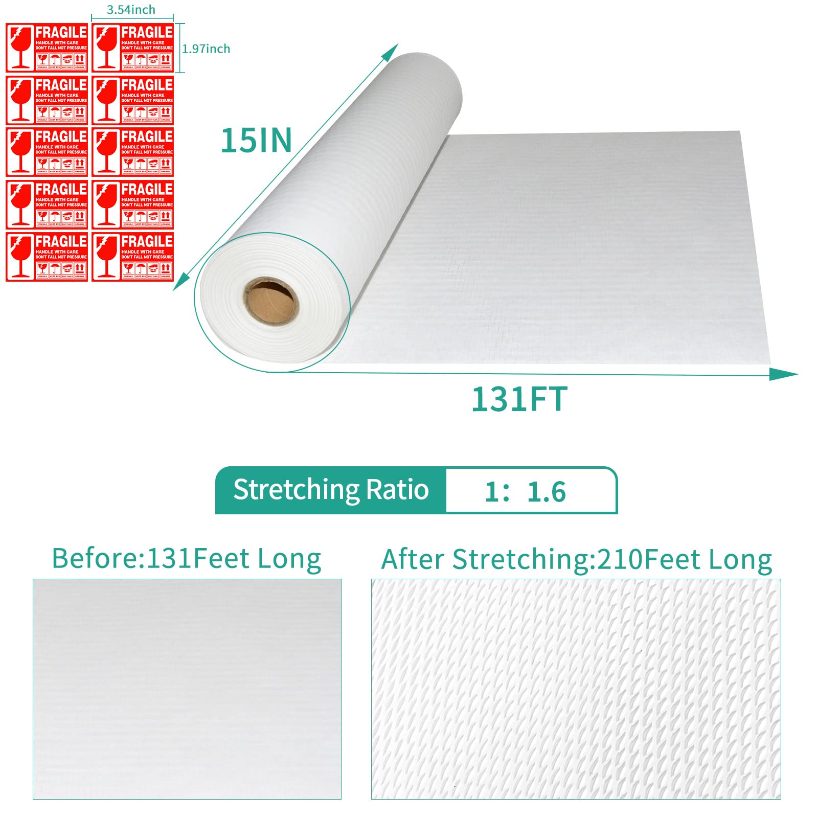 Snapklik.com : Honeycomb Packaging Paper, 15" X 135 White Honeycomb ...