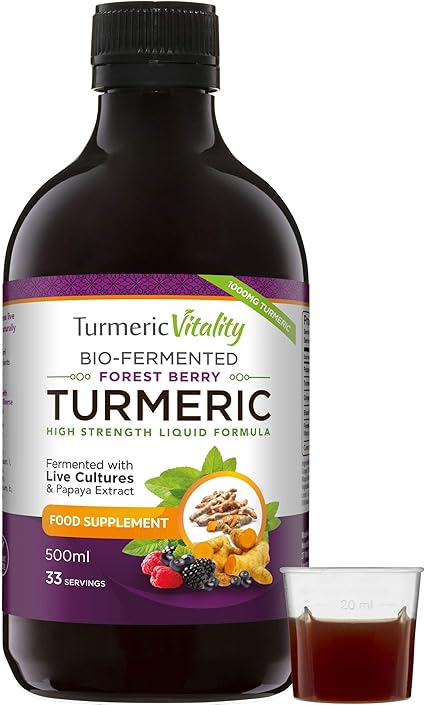 Turmeric Curcumin with Probiotics & Enzymes - Fermented High Strength ...