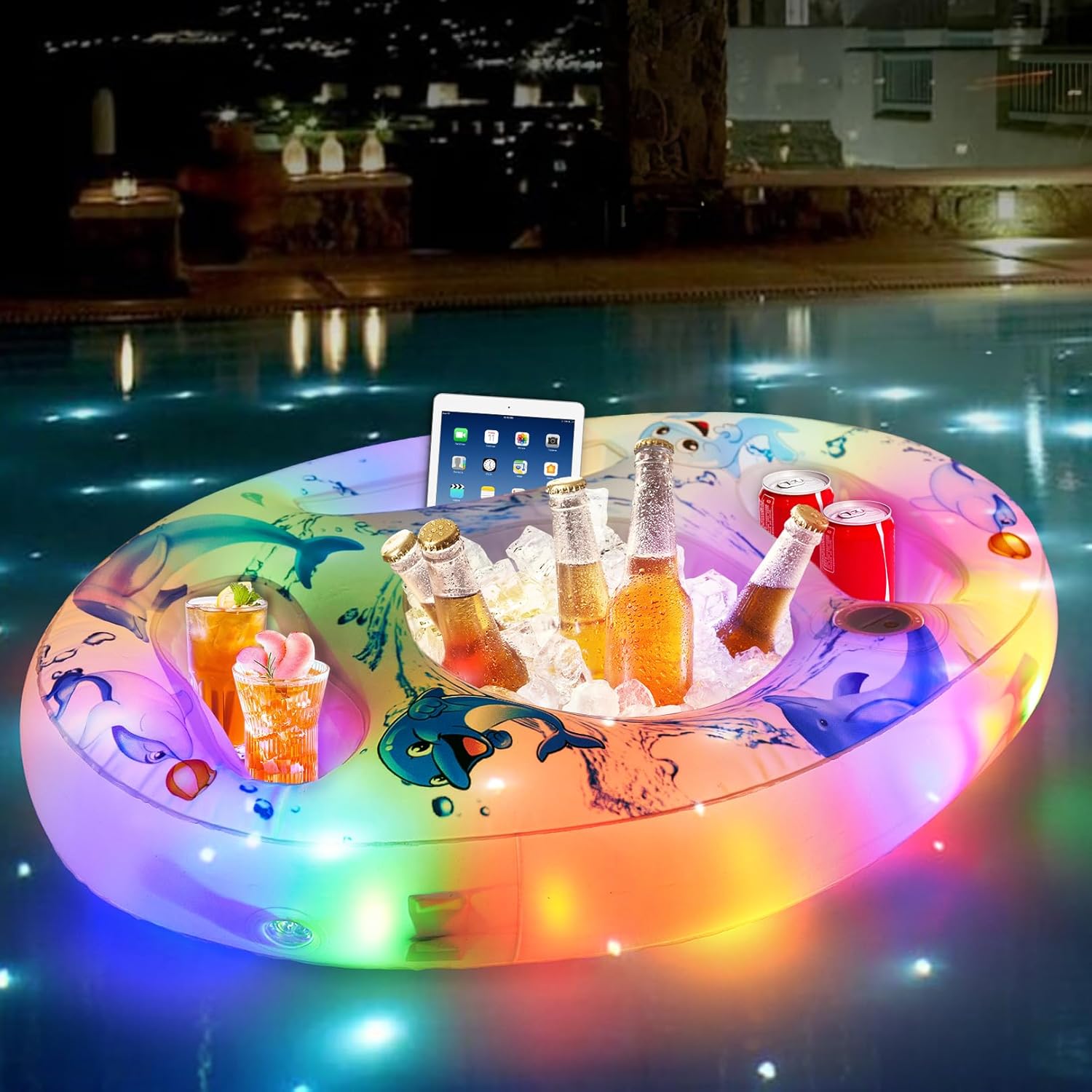 Amazon.com: pugwoy Floating Drink Holder for Pool,Inflatable Drink ...