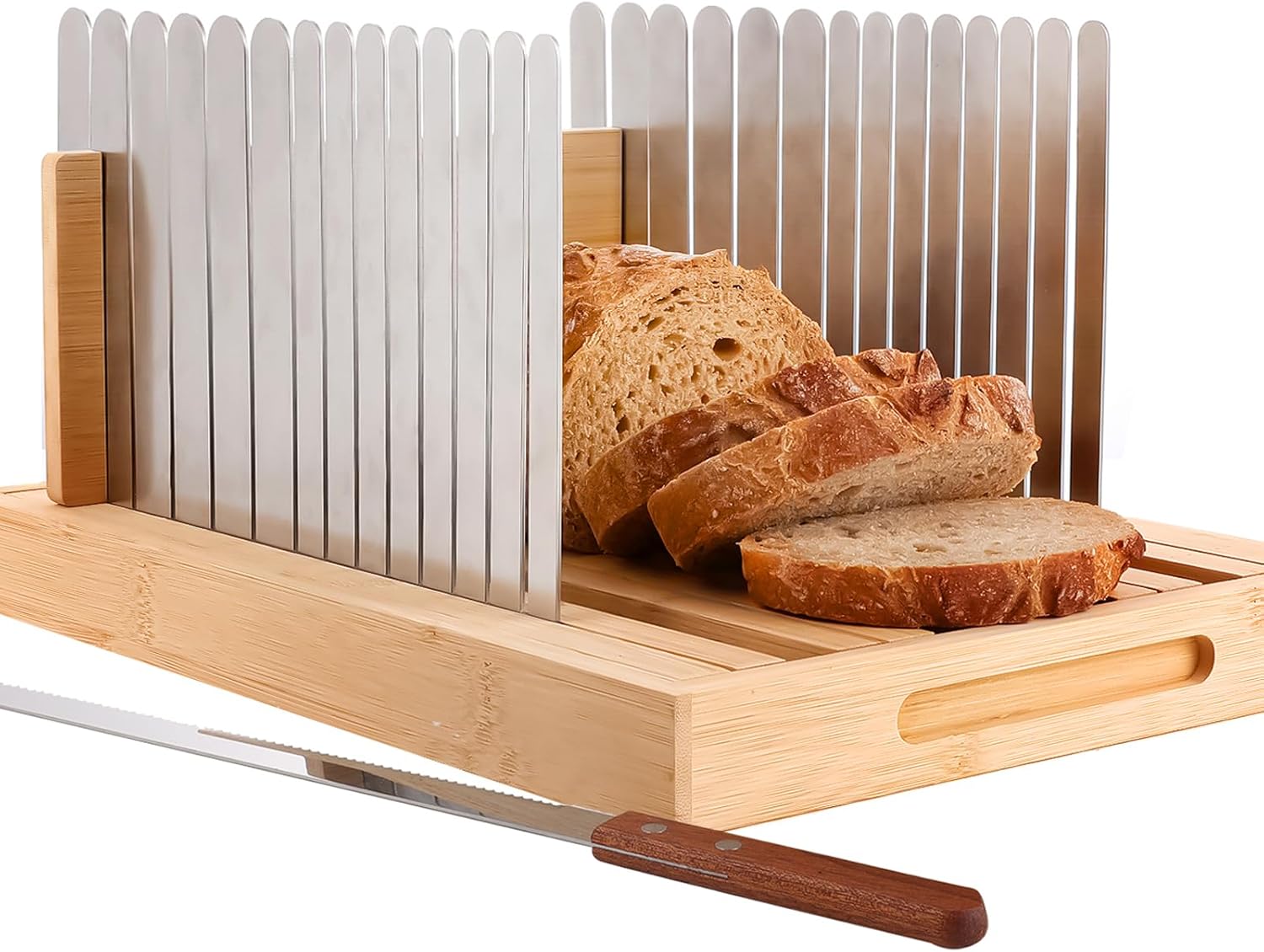 Amazon.com: Bread Slicer, Stainless Steel Bread Slicer for Homemade ...