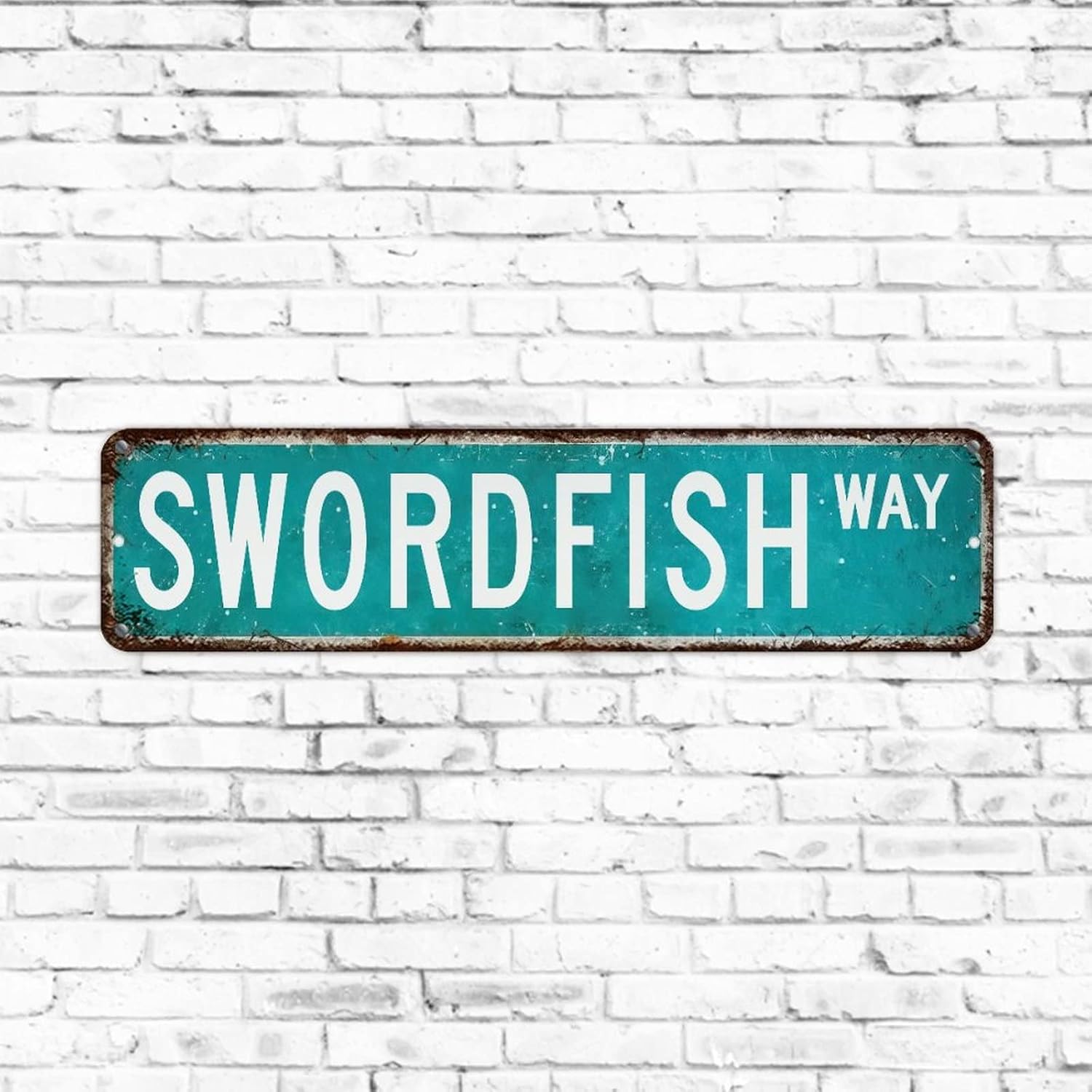 Amazon.com: Rustic Swordfish Sign Custom Metal Street Sign Swordfish ...