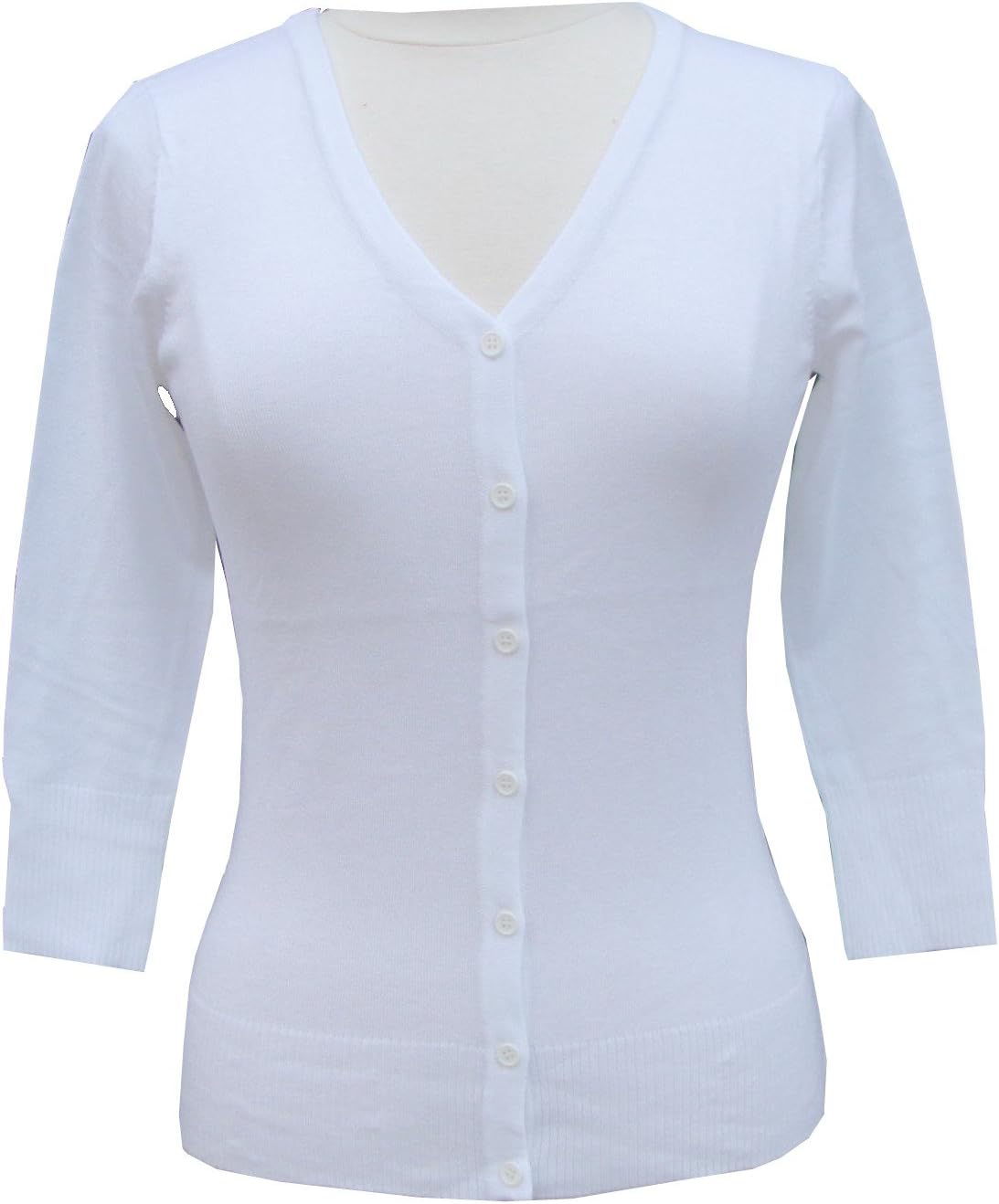Solid Color's V-Neck Cardigan Sweater Top Pinup Retro Rockabilly 50's ...