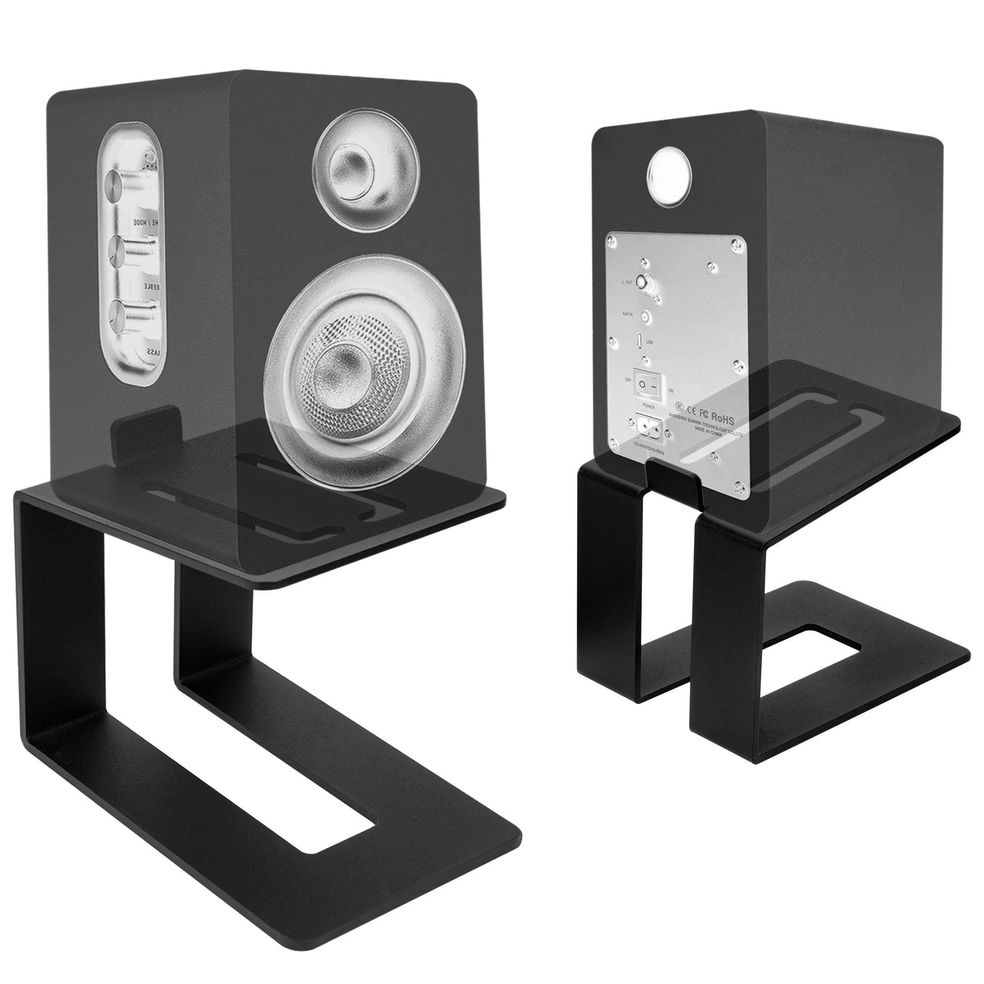 Amazon.com: awagas 2Pcs Desktop Speaker Stands, Metal Speaker Riser ...