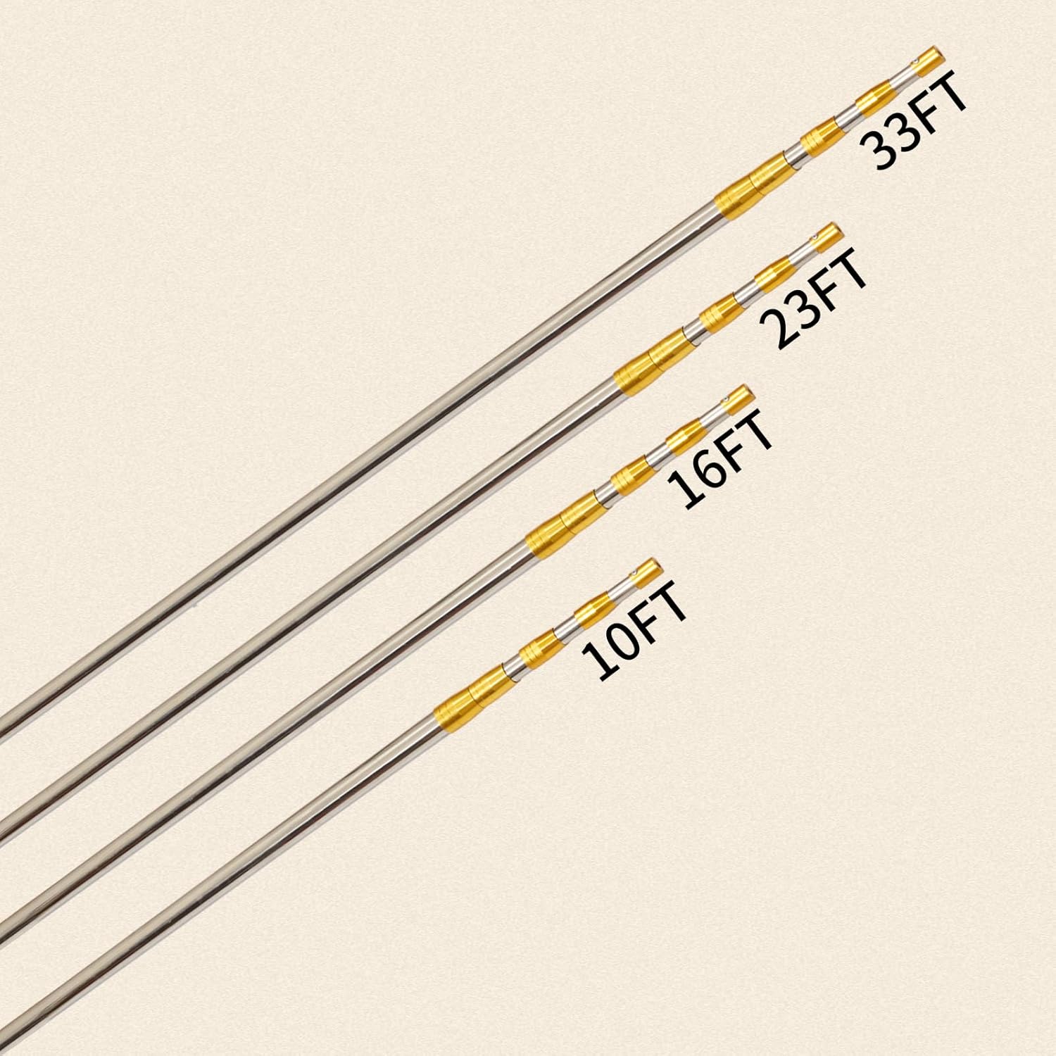Amazon.com: NIUBIDALA Telescopic Poles, Lengths From 4ft to 33ft, with ...