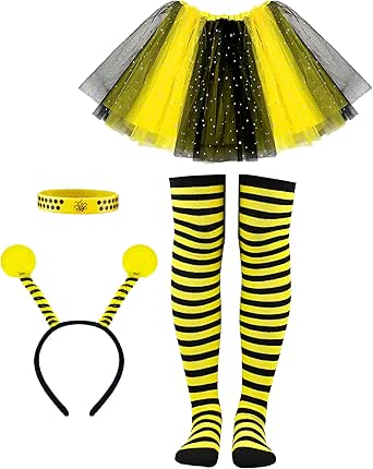Amazon.com: Bee Tutu Costume Bee Bopper Antenna Headband Tutu Set for ...