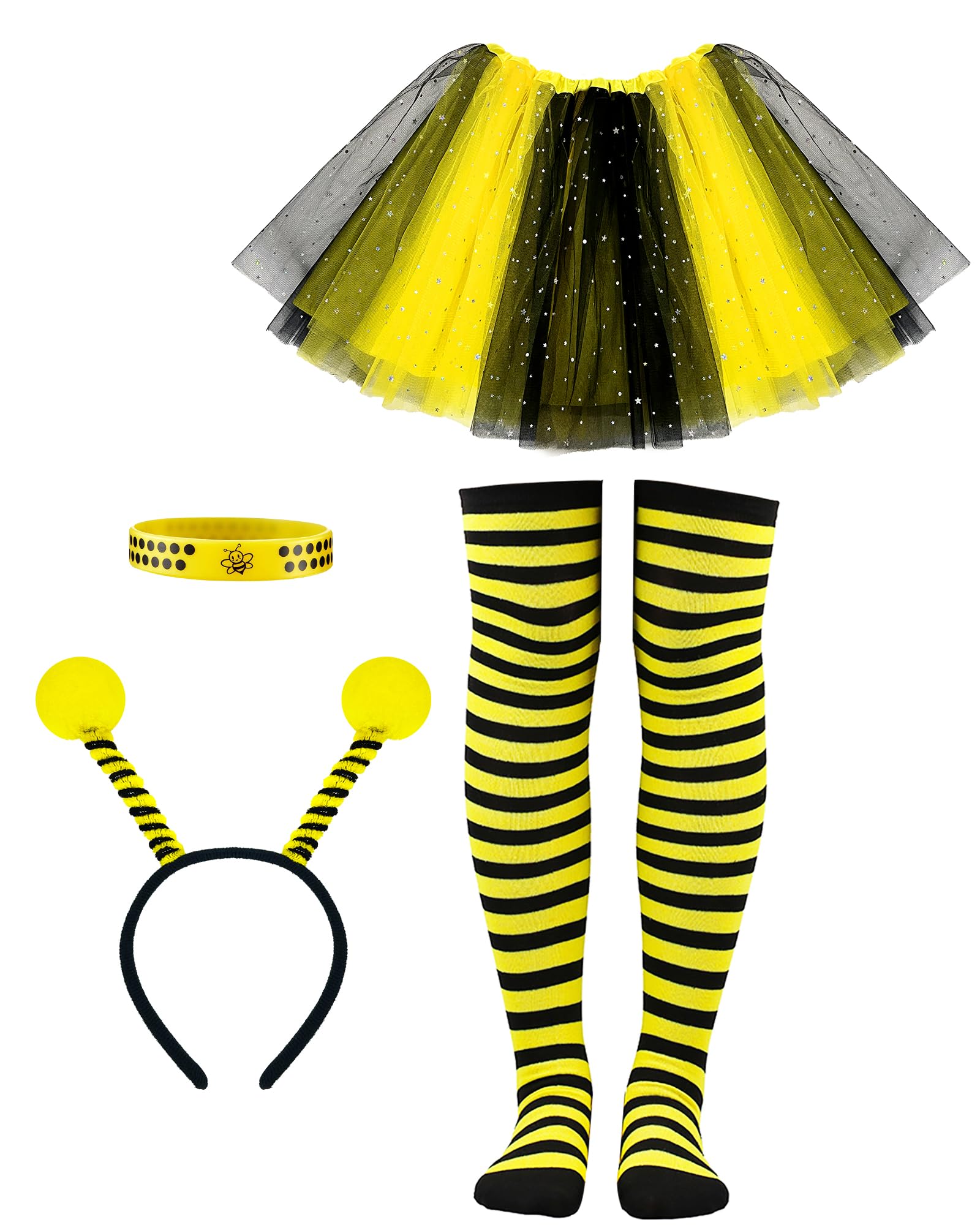 Amazon.com: Bee Tutu Costume Bee Bopper Antenna Headband Tutu Set for ...