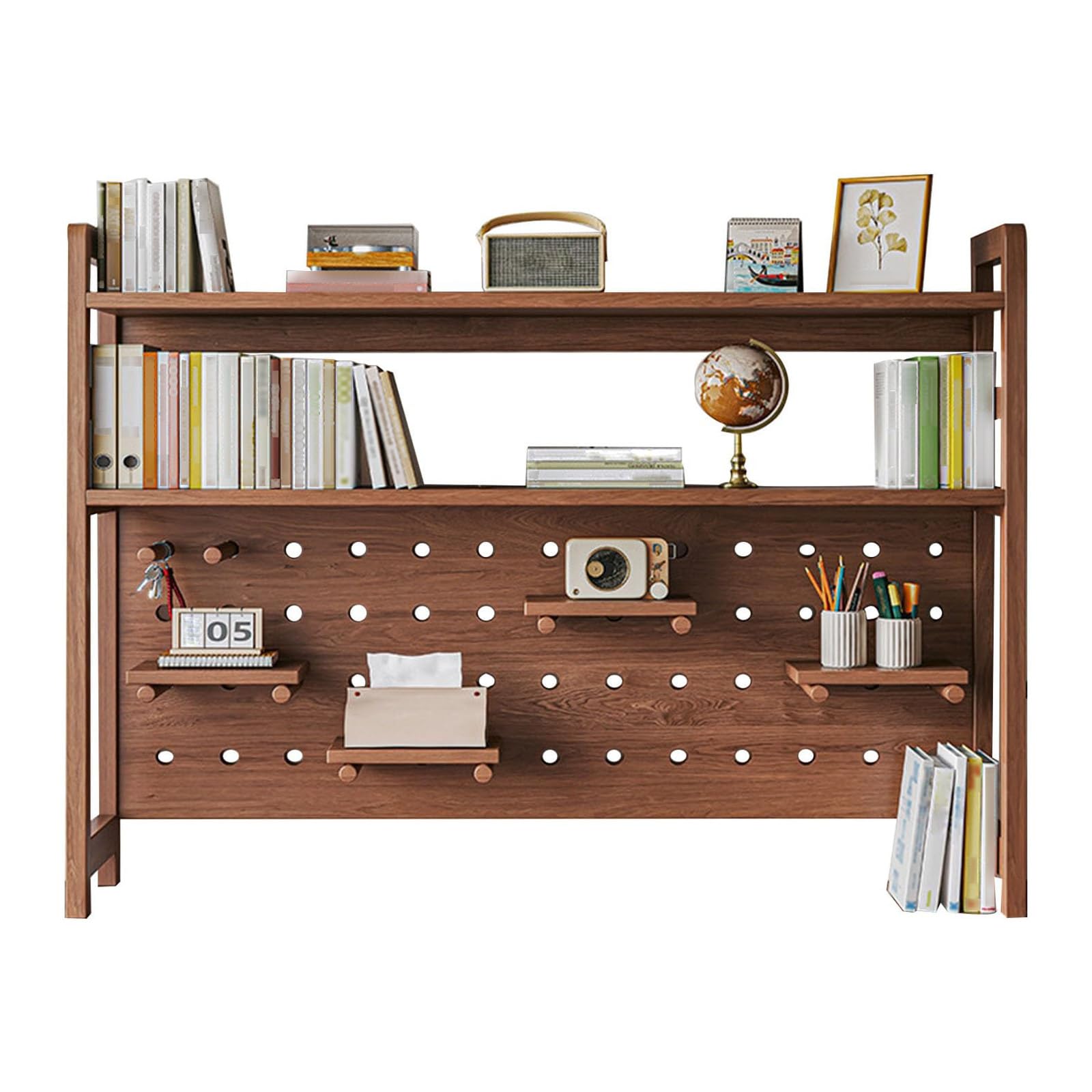Amazon.com: FPIGSHS Wood and MDF Computer Desk Bookcase, Countertop ...