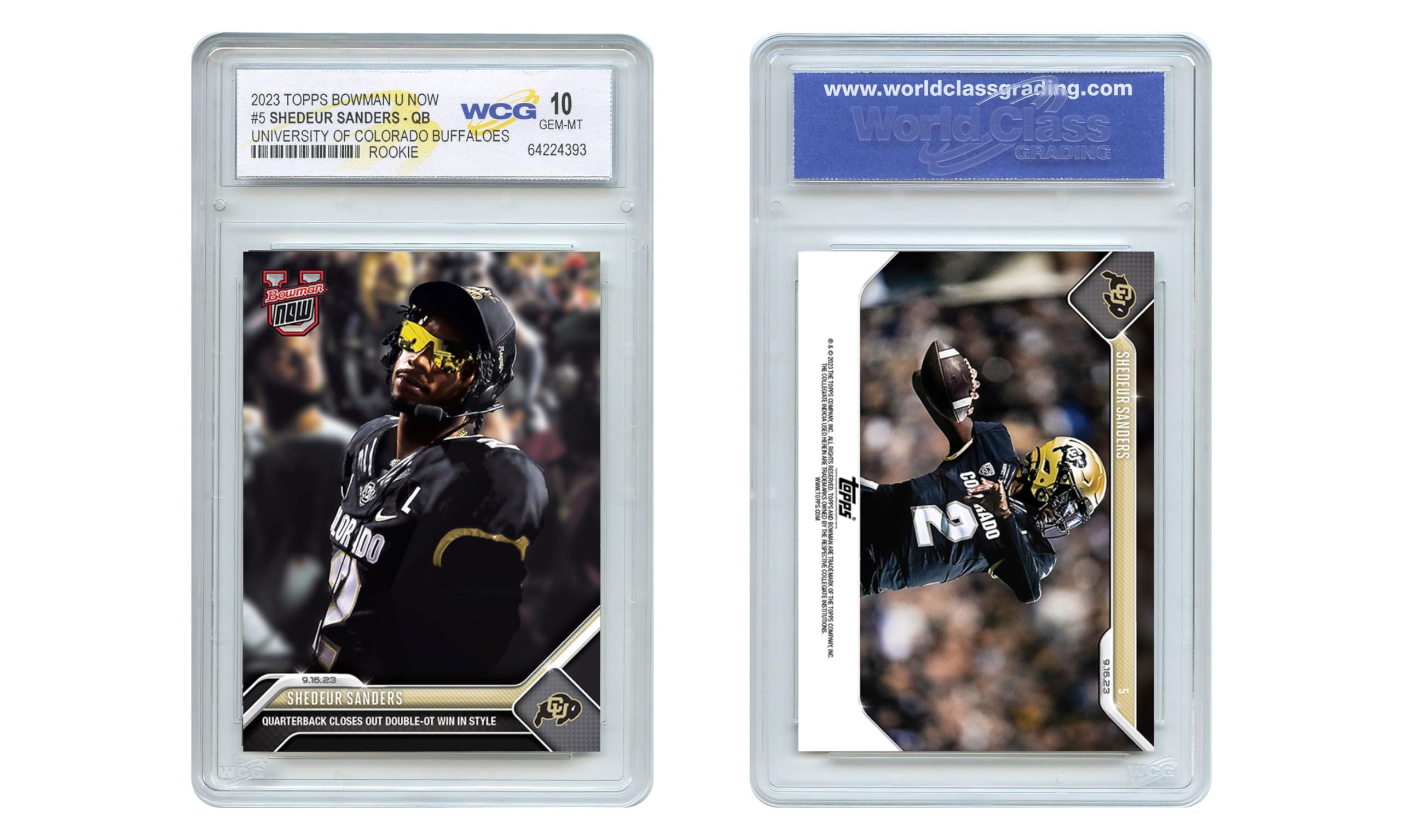 Amazon.com: Rookie 2023 Shedeur Sanders Topps Bowman University ...