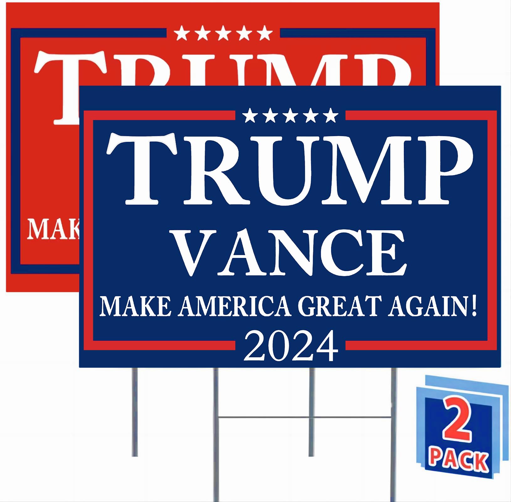Amazon.com : MAGJIUKE Trump Vance 2024 Yard Sign, Donald Trump ...