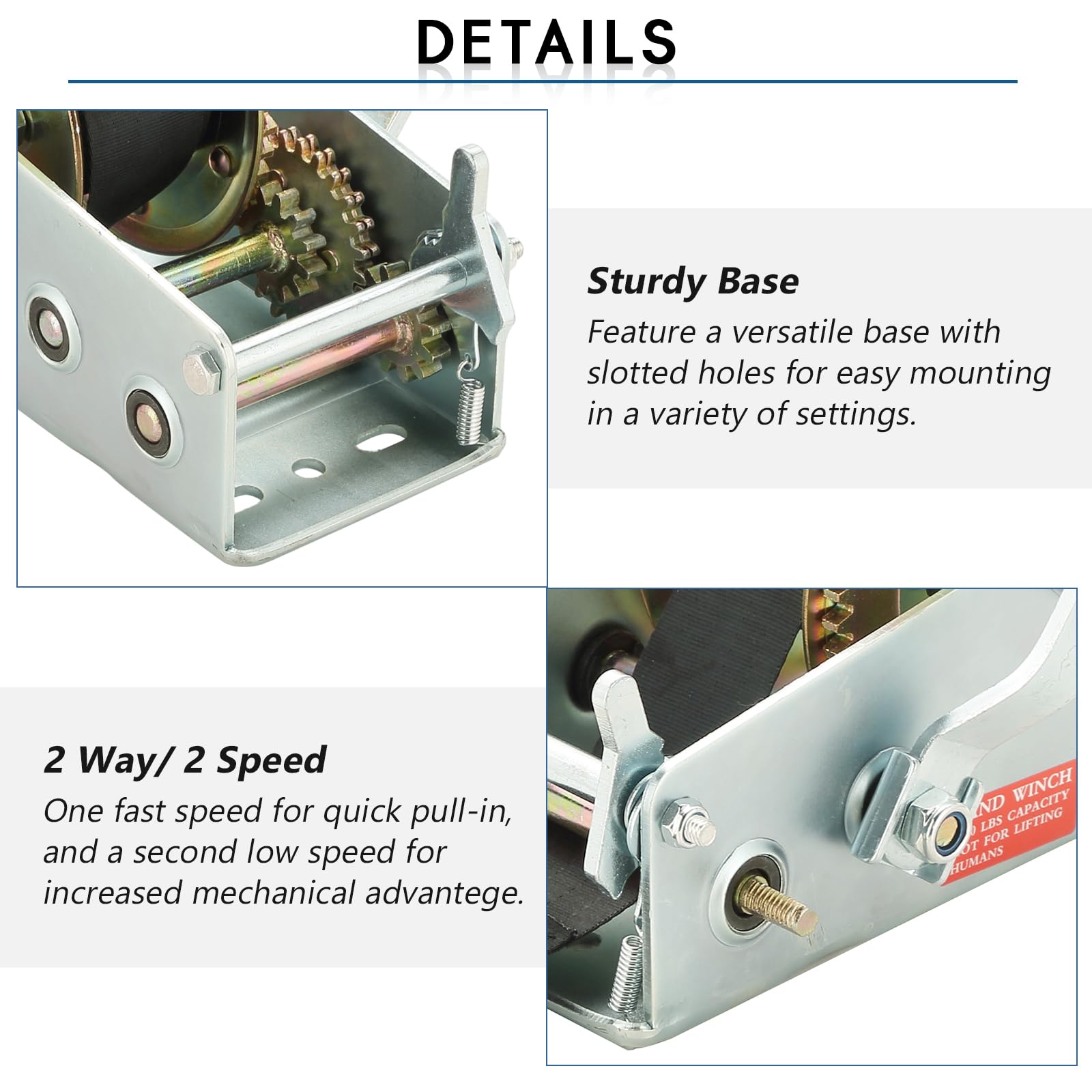 Snapklik.com : DASBET Boat Trailer Winch Hand Winch Crank Cable