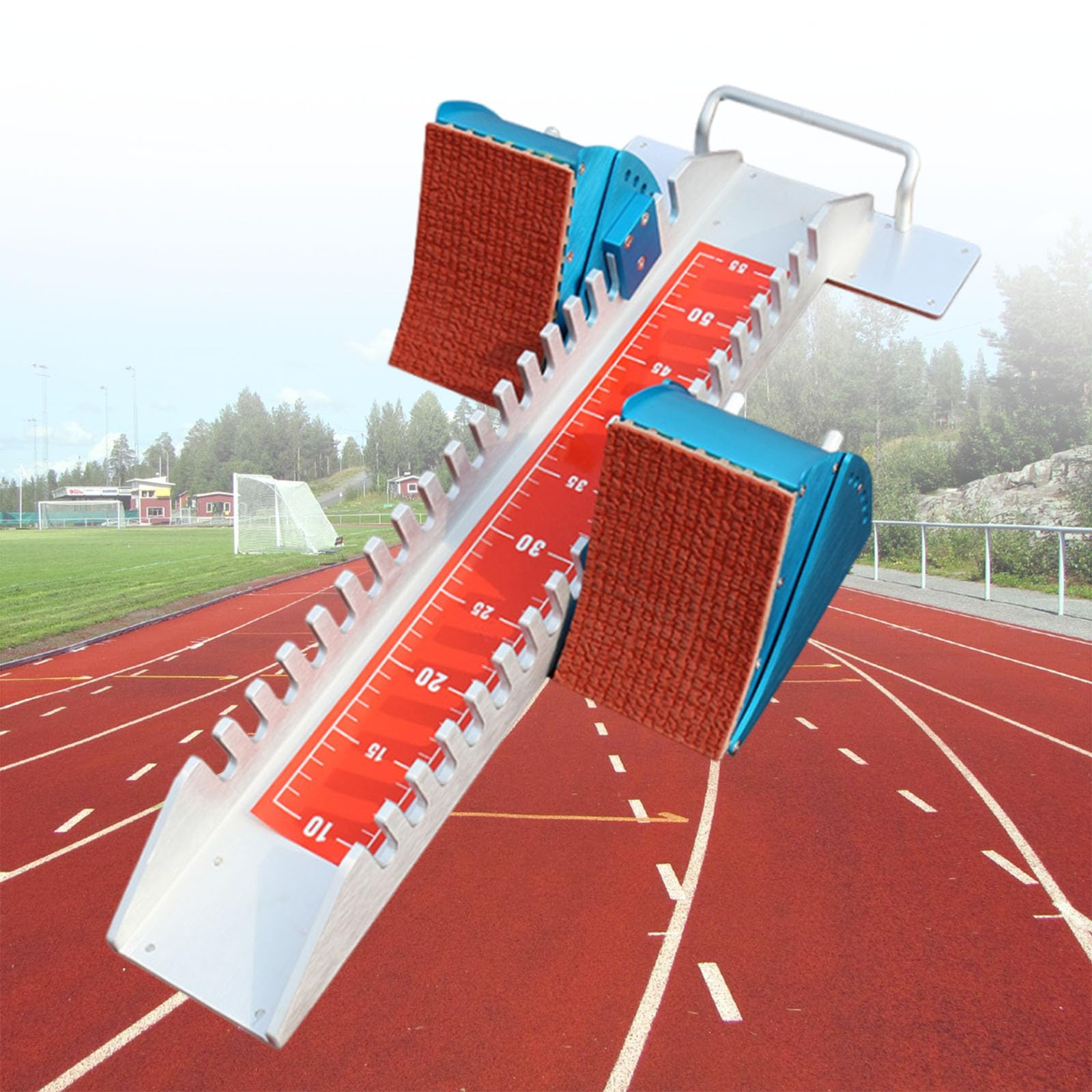 Red Cinder Track Material Track Starting Blocks For Sprinting, 6 Angle