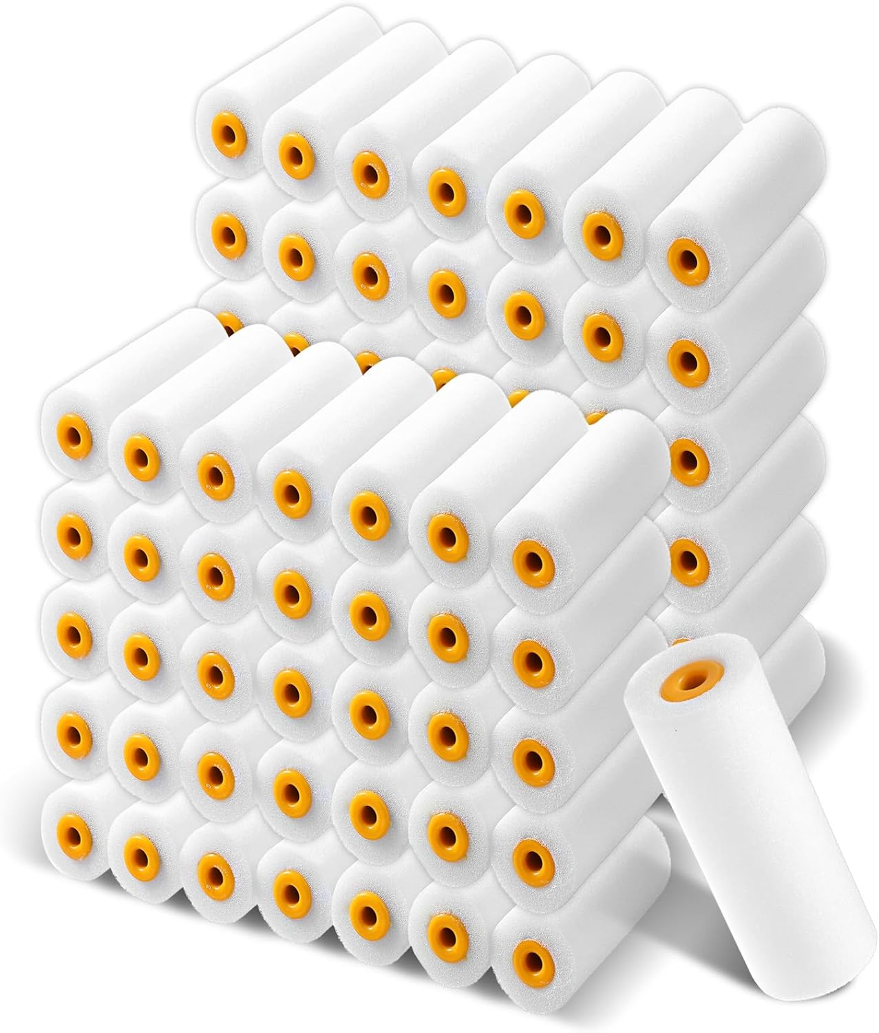 100 Pack 4 Inch Foam Paint Roller, High Density Foam Paint Roller ...