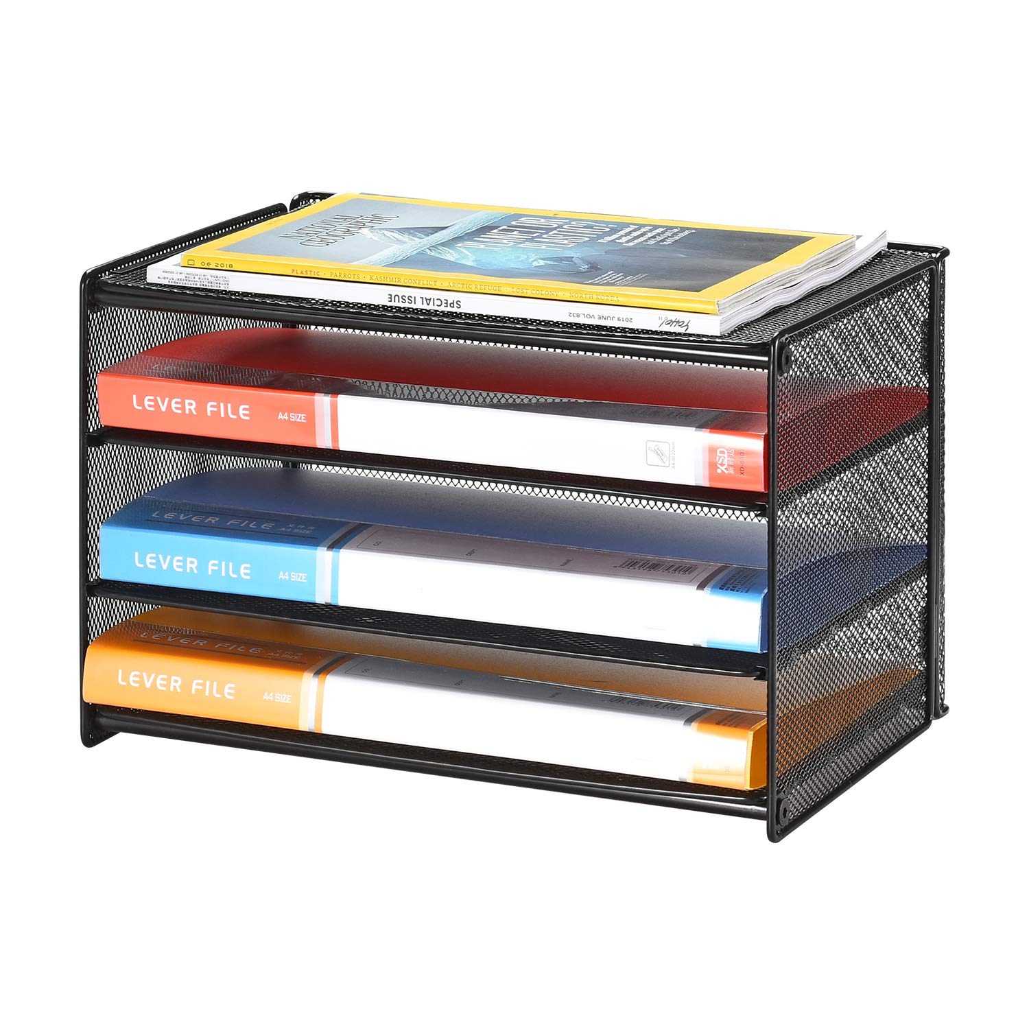 Samstar Paper Letter Tray, 3 Tier Desk File Organizer Paper Sorter ...