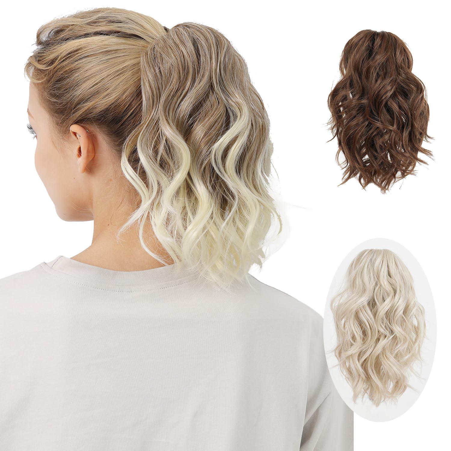 Amazon.com : DAYCEN Claw Clip Ponytail Hair Extension / 10 Inch ...