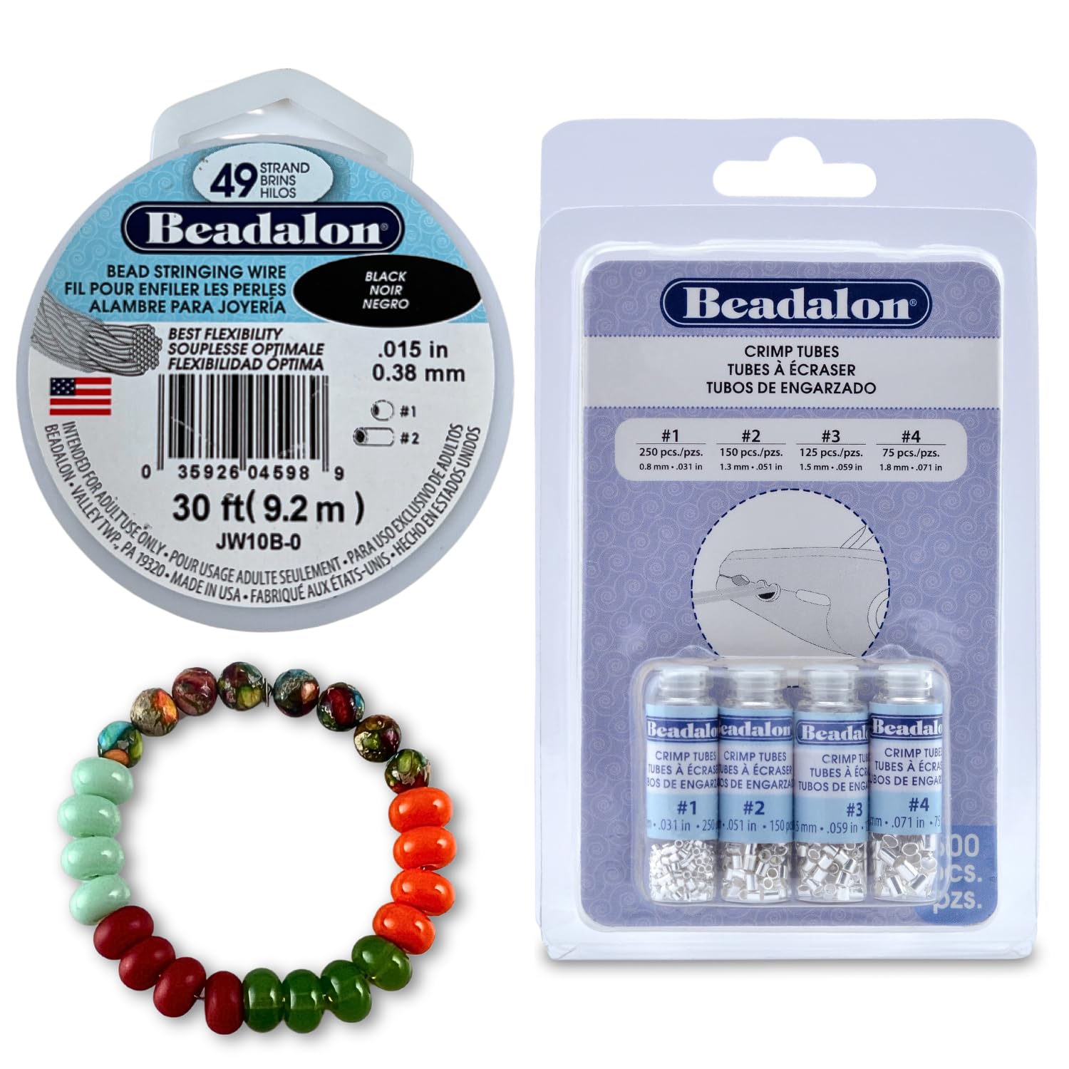 Amazon.com: Beadalon 49 Strand Beading Wire Kit for Jewelry Making ...