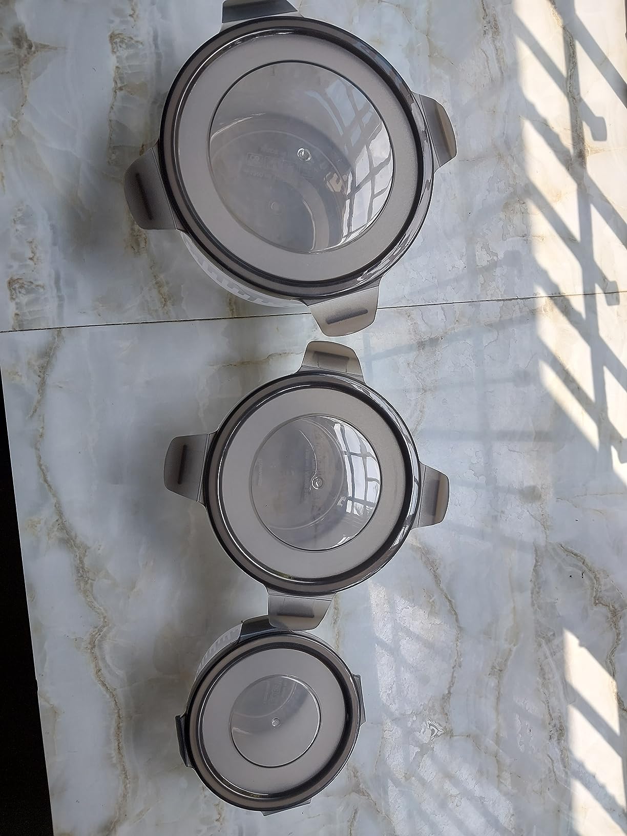 Vetalic Snap-Seal Storage Containers Set of 3 Airtight Food Storage ...