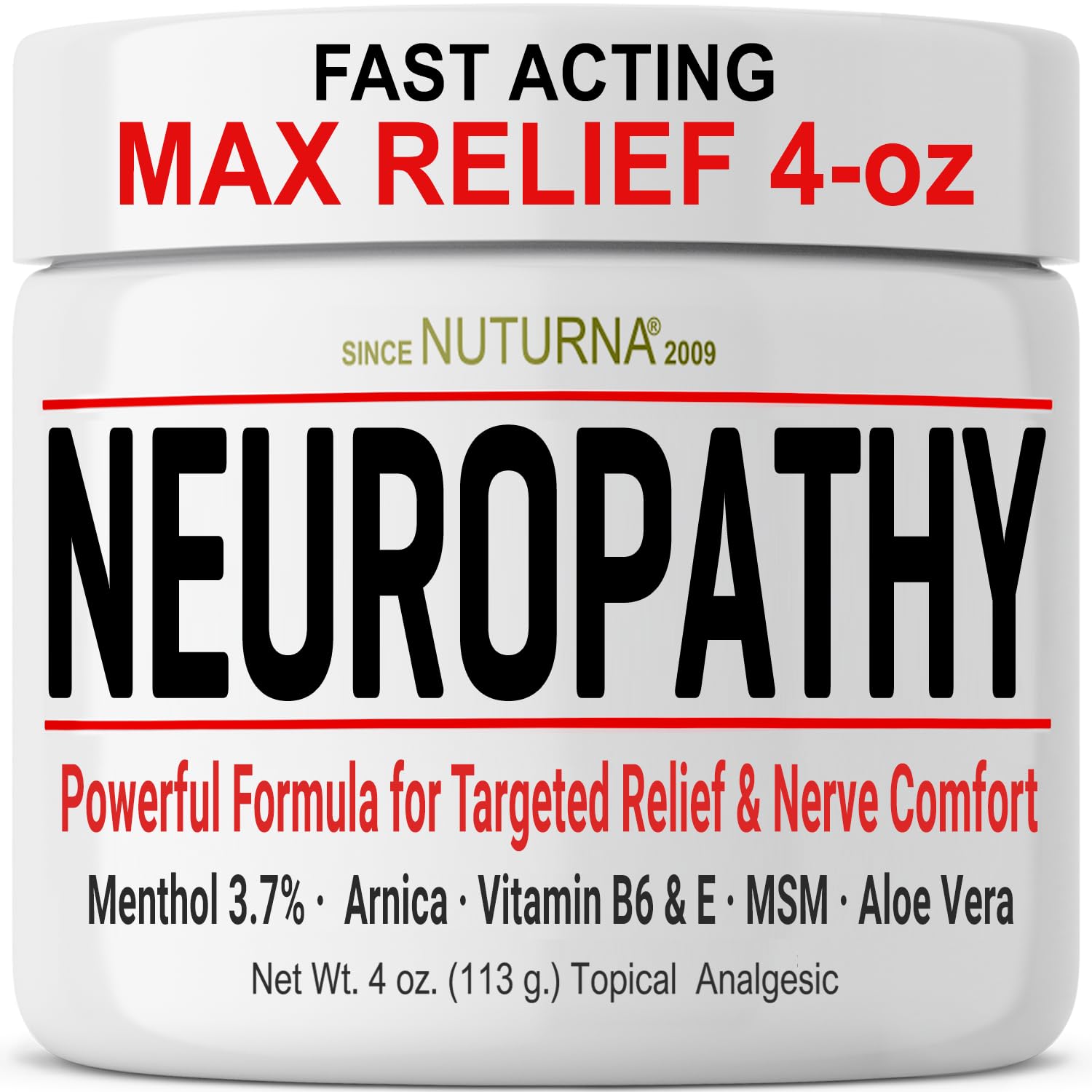 Buy Neuropathy Nerve Cream - Fast Acting Max for Feet Hands Legs Toes ...