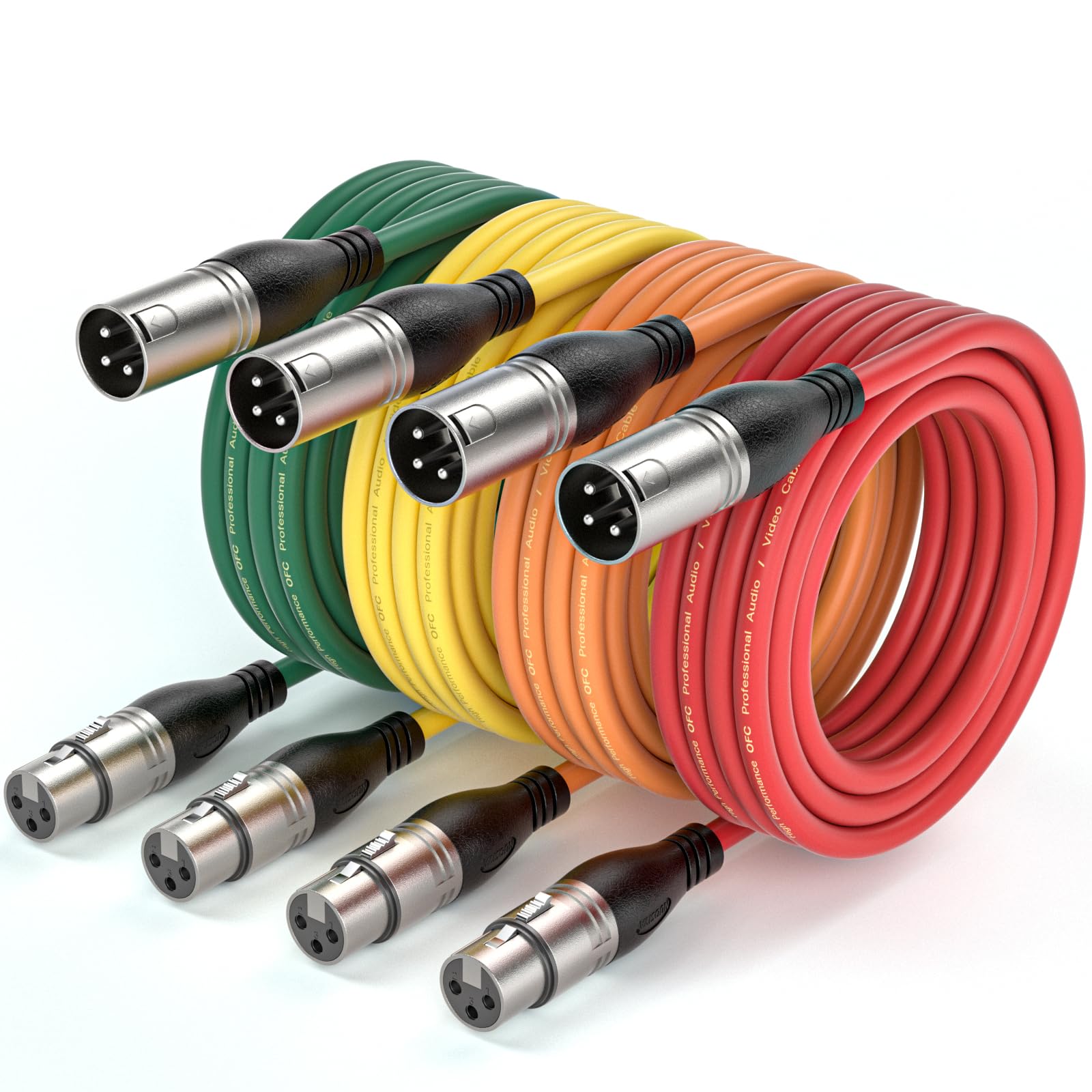 Nuosiya Xlr Cable 10m 4 Colors Balanced Xlr Microphone Cable ...