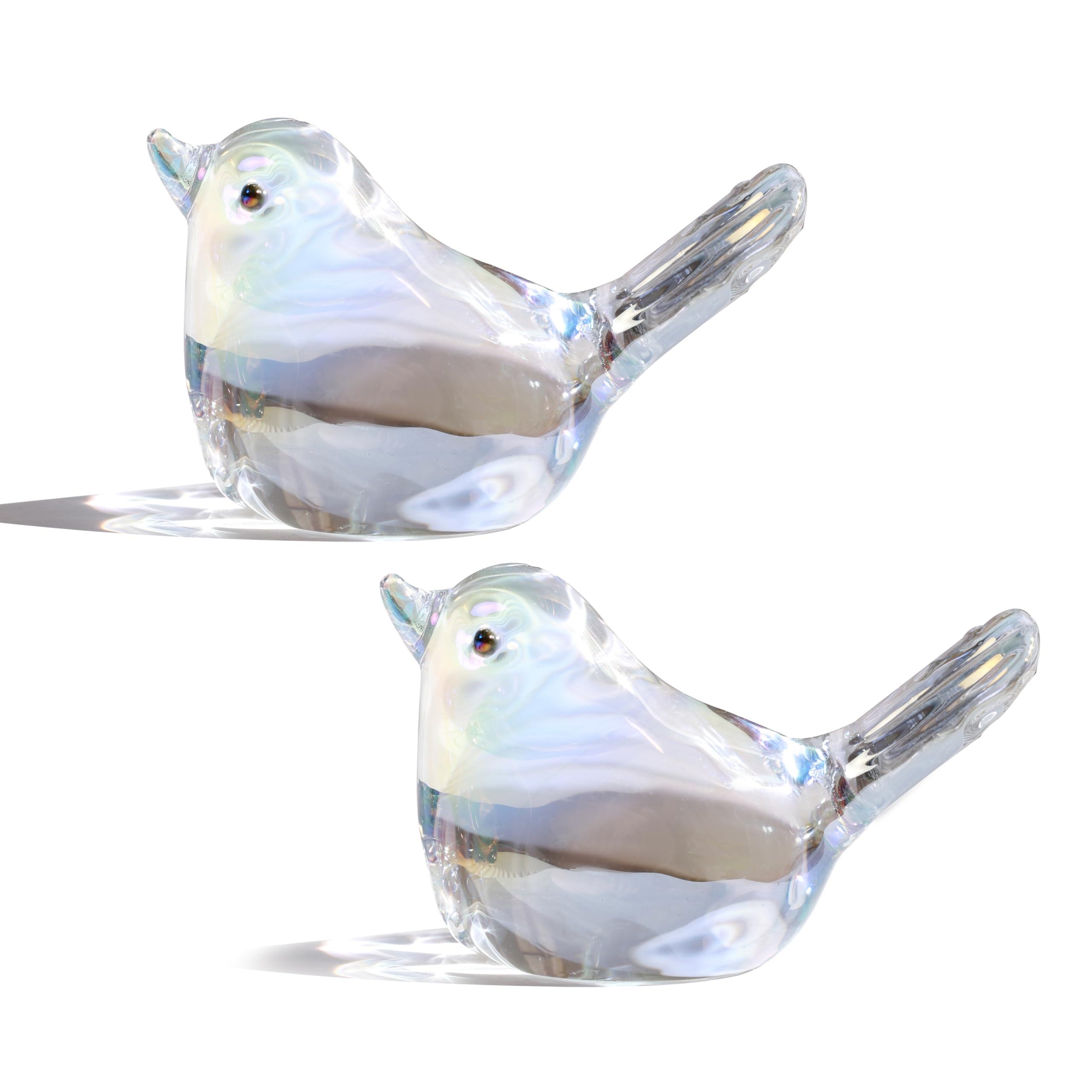 Amazon.com: H&D HYALINE & DORA Set of 2 Glass Birds Figurines Handmade ...