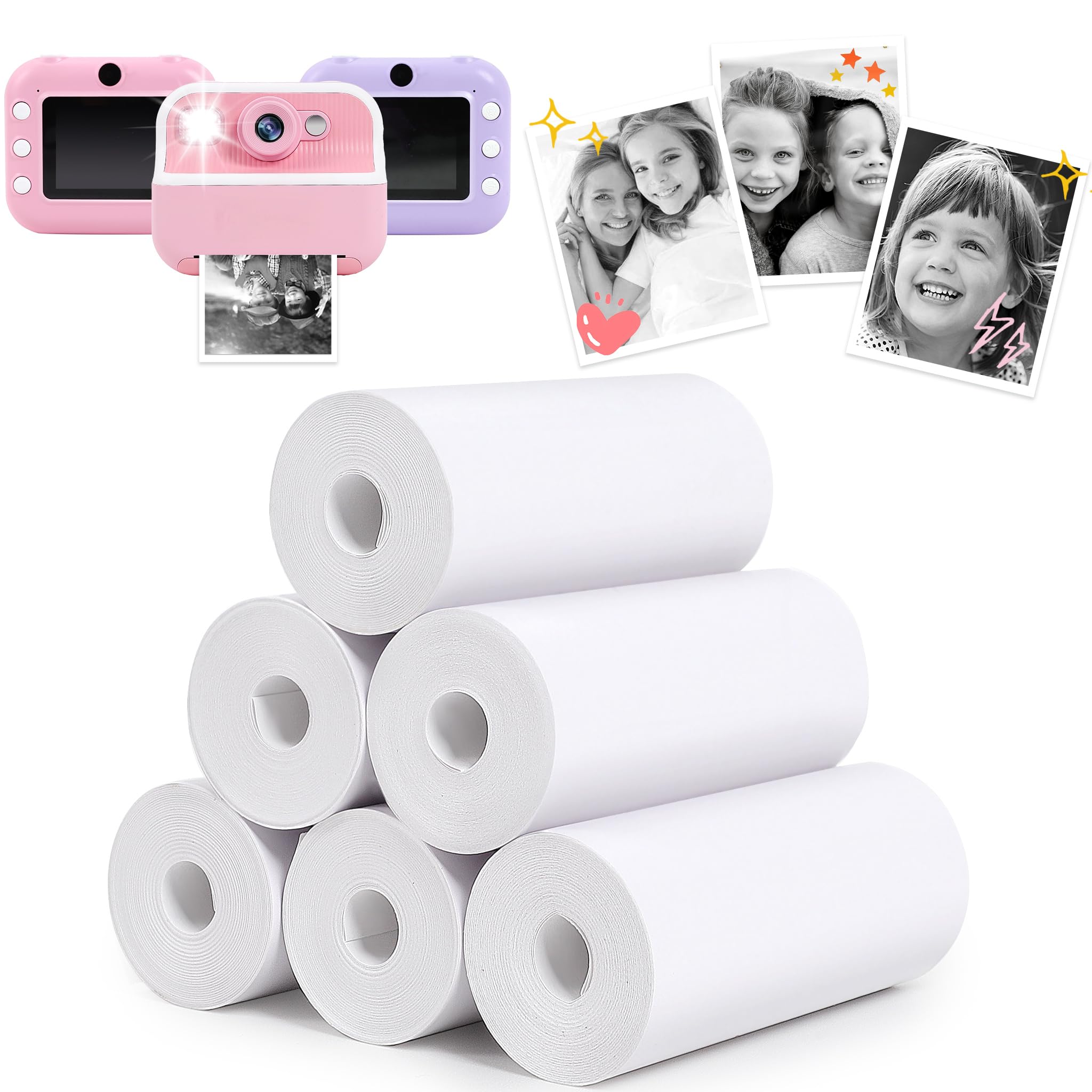 Kids Instant Print Camera Photo Papers Refill with Most Children ...