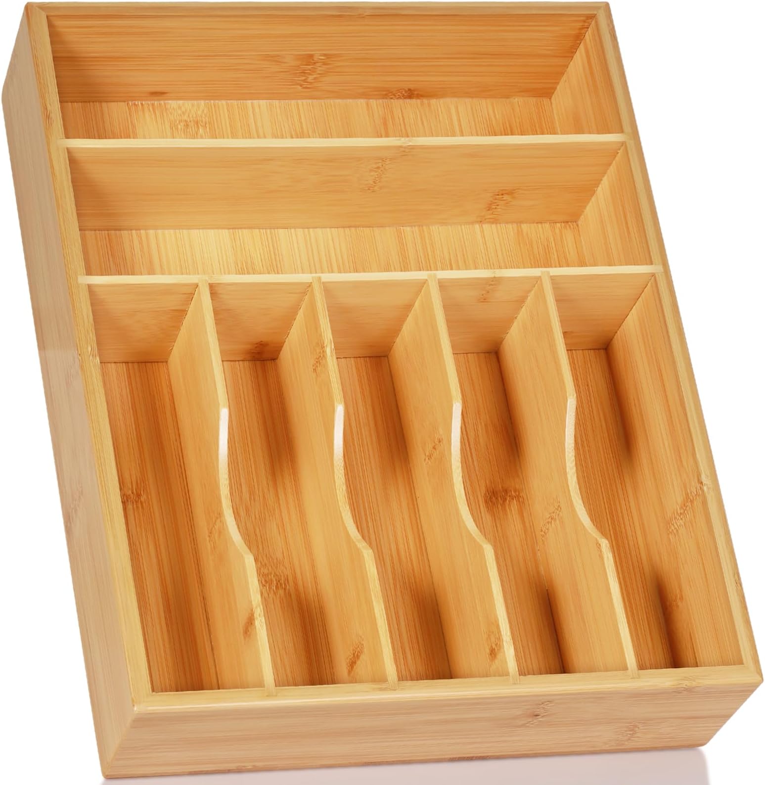 Amazon.com - Annmexx 17X13X2.5IN Upgraded Bamboo Kitchens Silverware ...