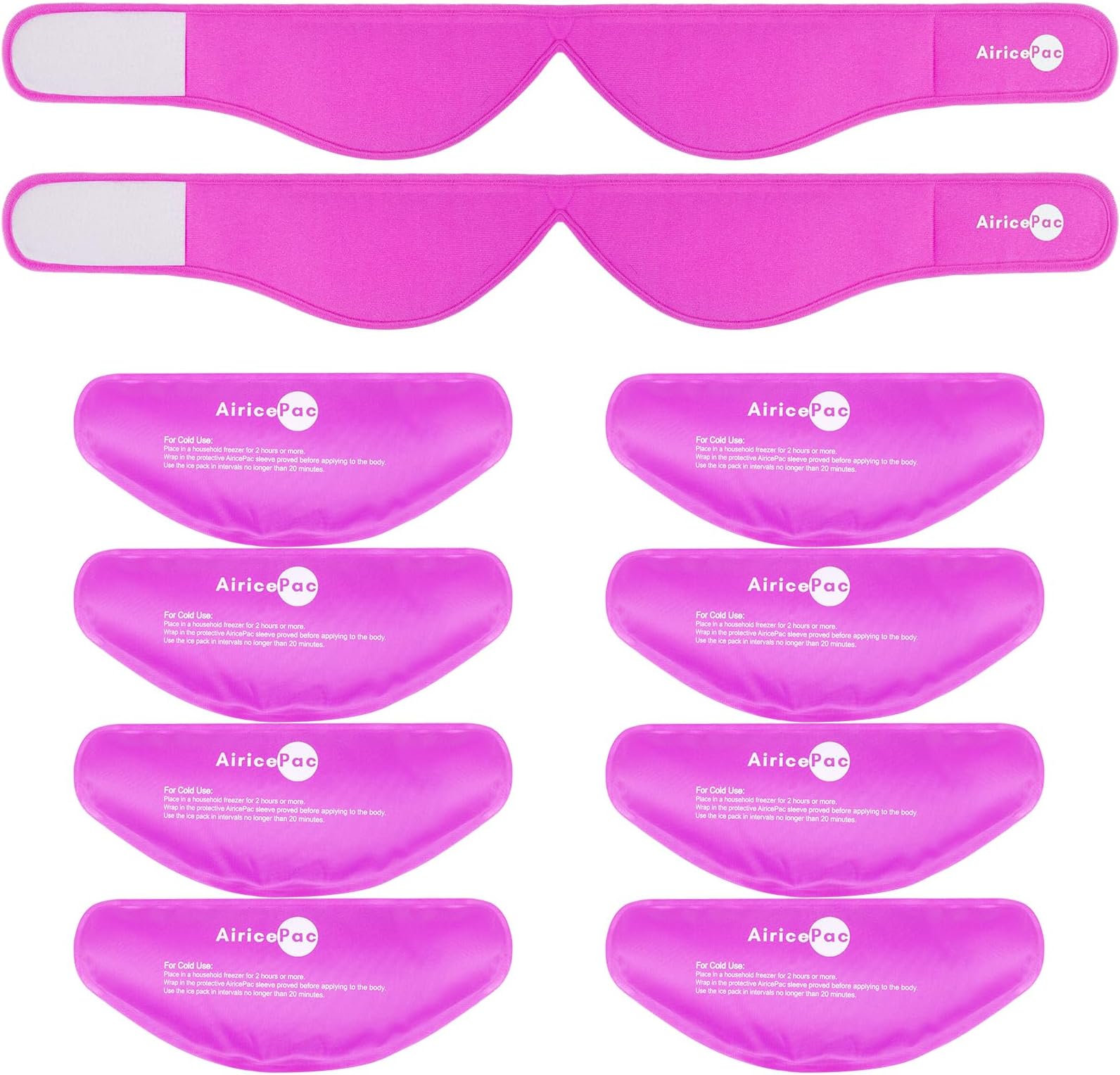 Amazon.com: LotFancy Face Ice Pack Wrap with 4 Reusable Hot Cold ...
