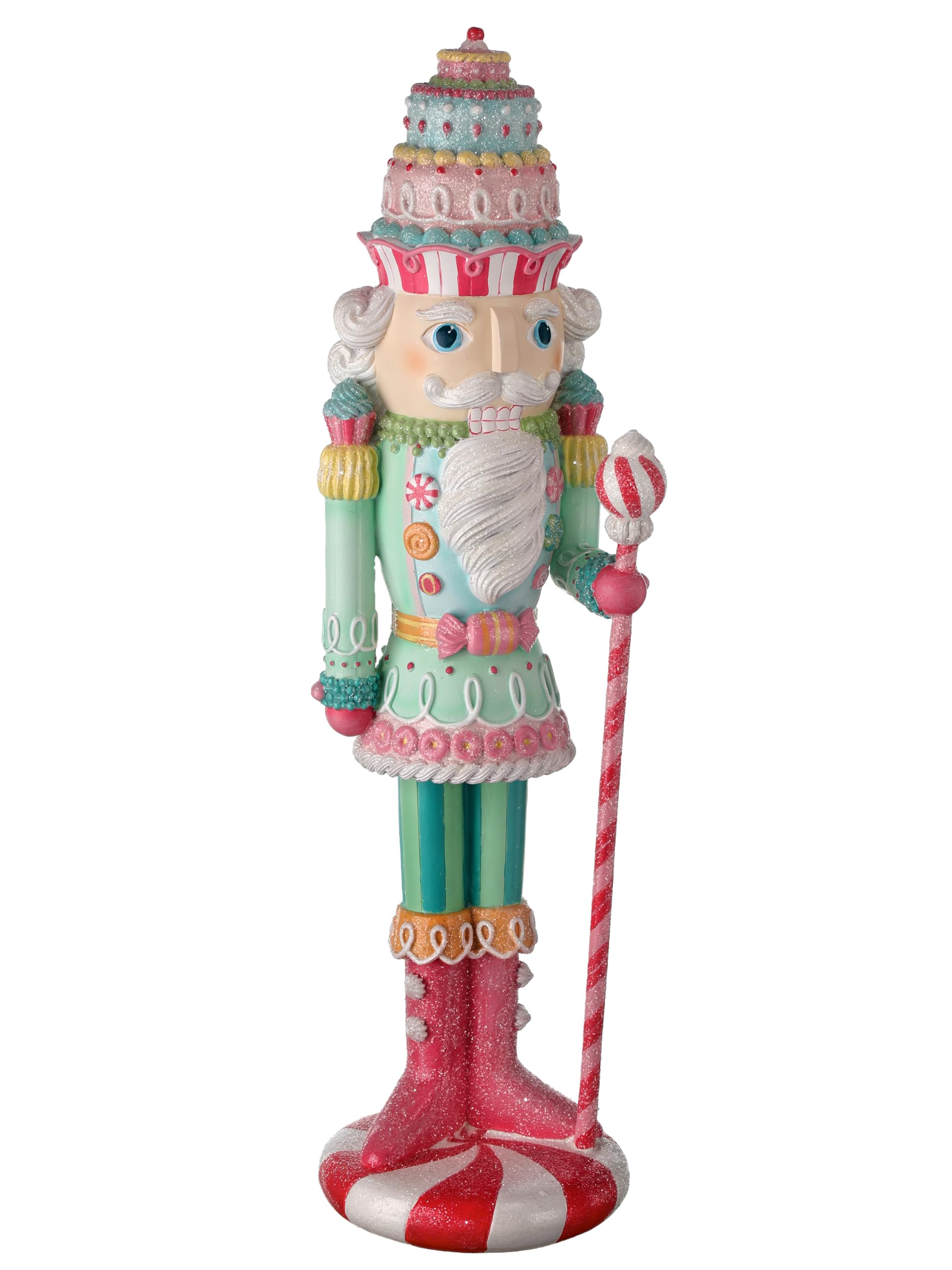 Amazon.com: Regency International Resin Pastel Peppermint Nutcracker ...