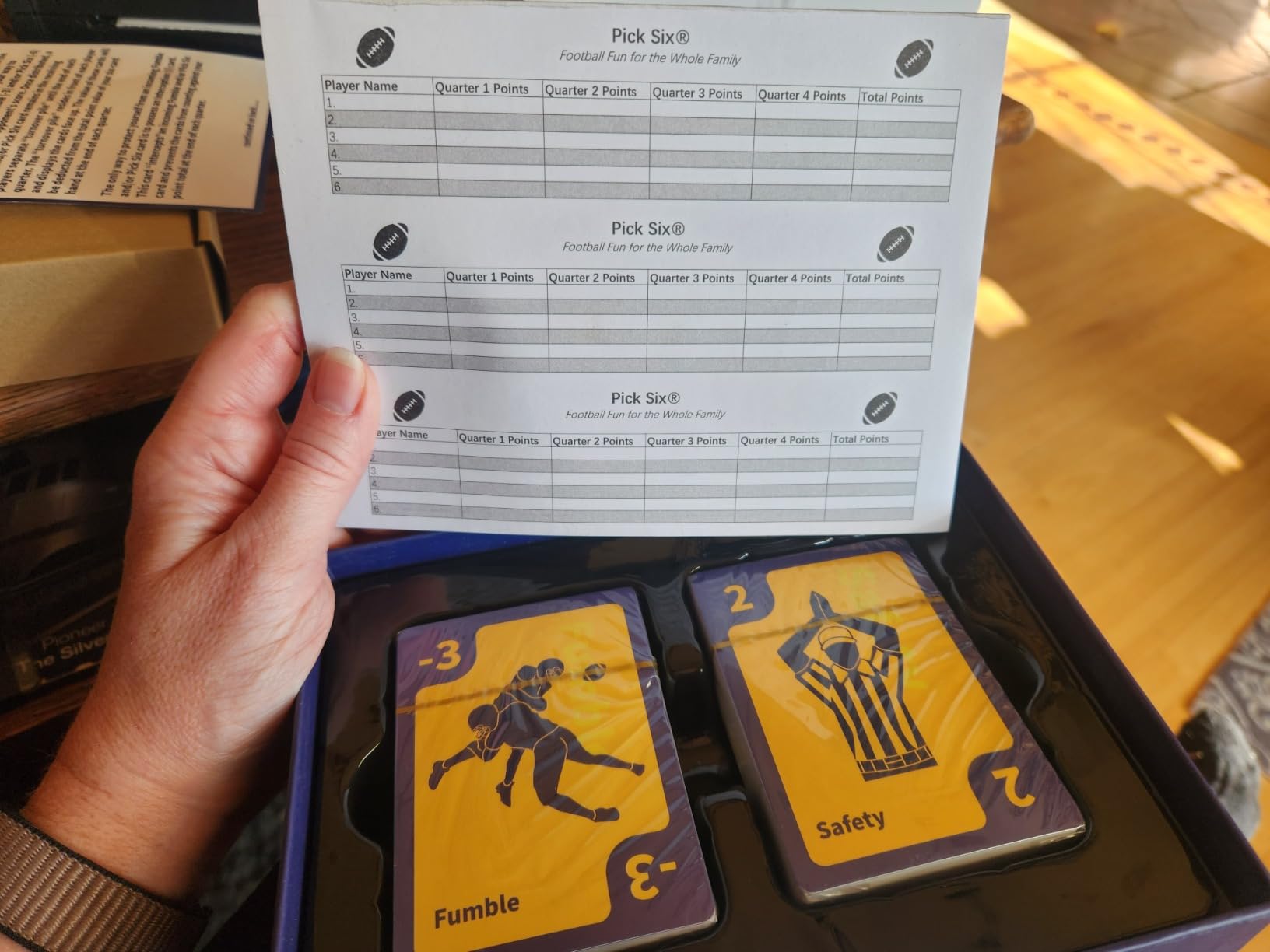 Amazon.com: Pick Six - New! Football Fun in a Box! Strategic Card Game ...