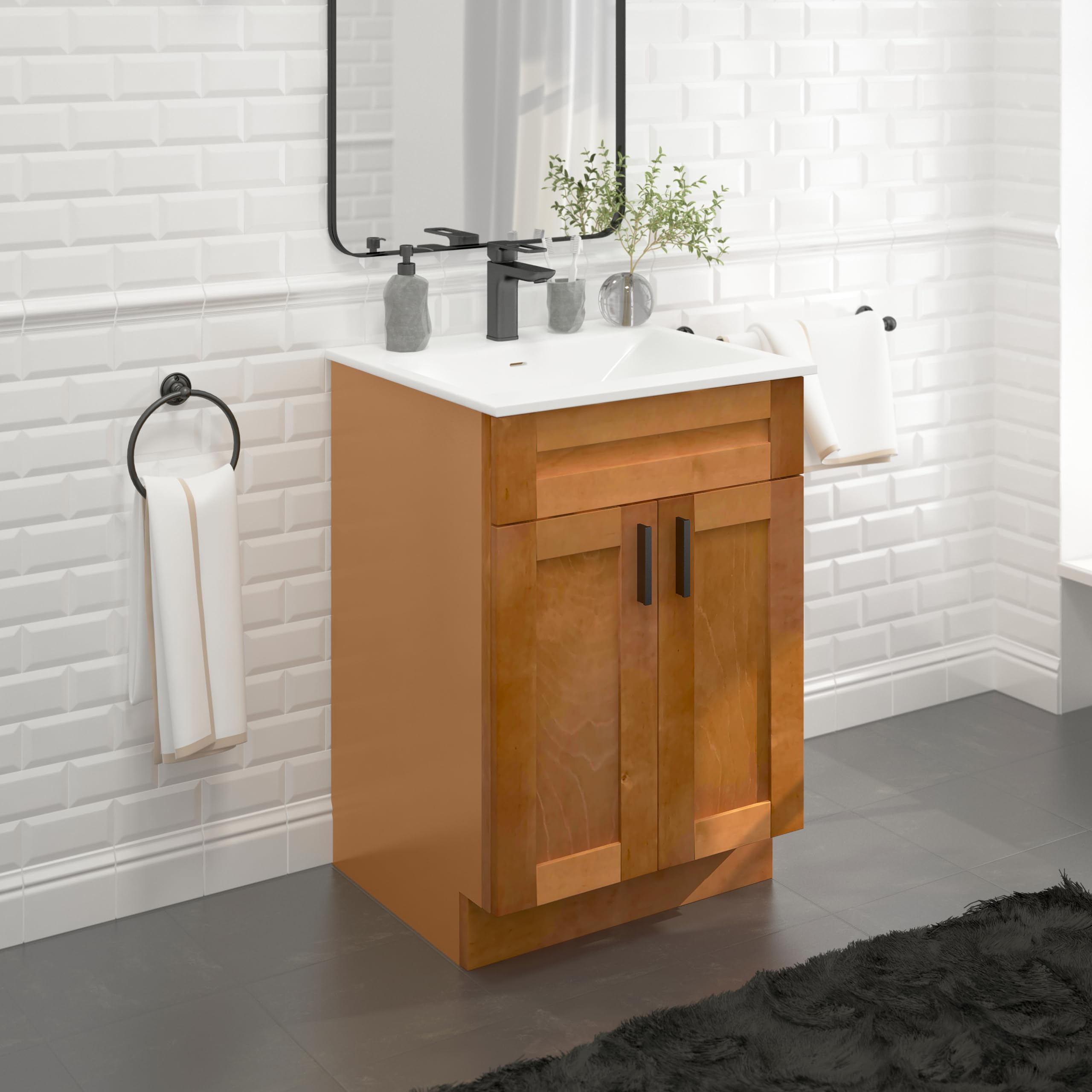 Bathroom Vanity Sink Base Ready-to-Assemble Bathroom Cabinet 24"/30'/36 ...