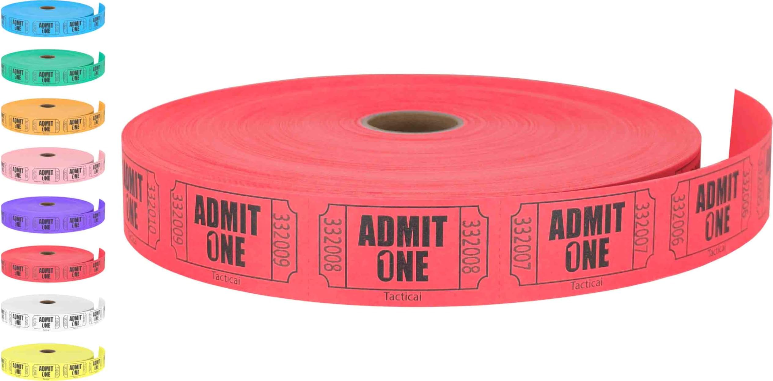 Amazon.com : The Ticket Gurus-2000 Red Admit One Single Roll ...