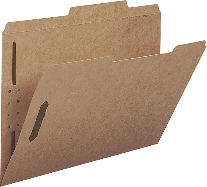 Amazon.com : Smead Heavyweight Fastener File Folder, 2 Fasteners, 2/5 ...