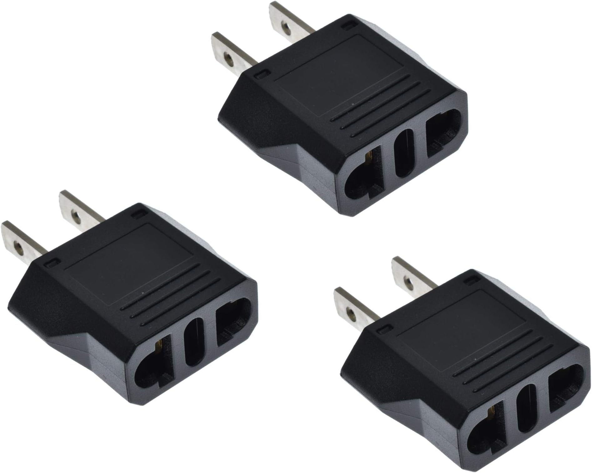 Amazon.com: Rukinovi 4Pcs European to Us Plug Adapter,Travel Plug ...