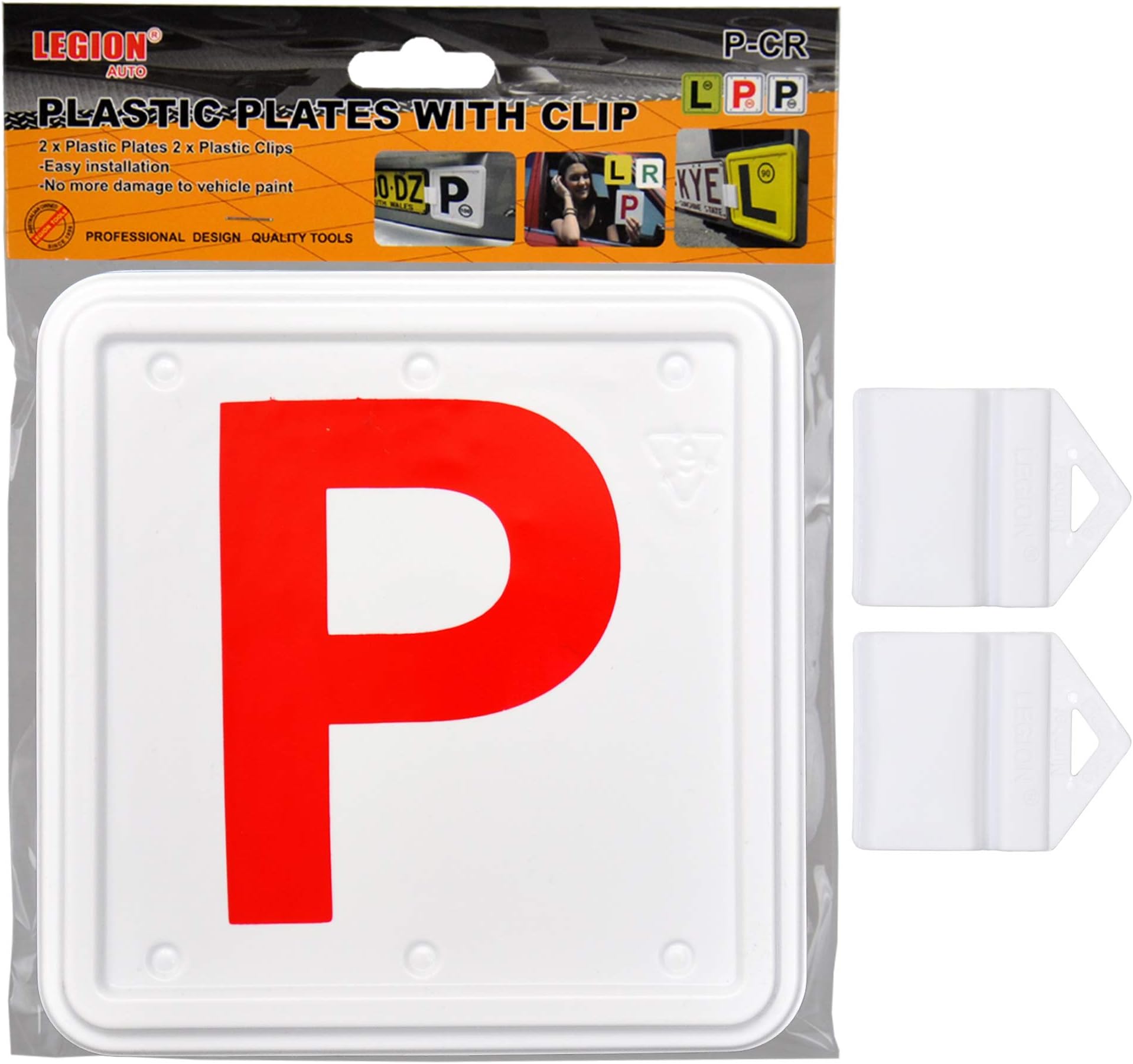 2PCS Plastic L Plate Clips Holder Set Car Number License : Amazon.com ...