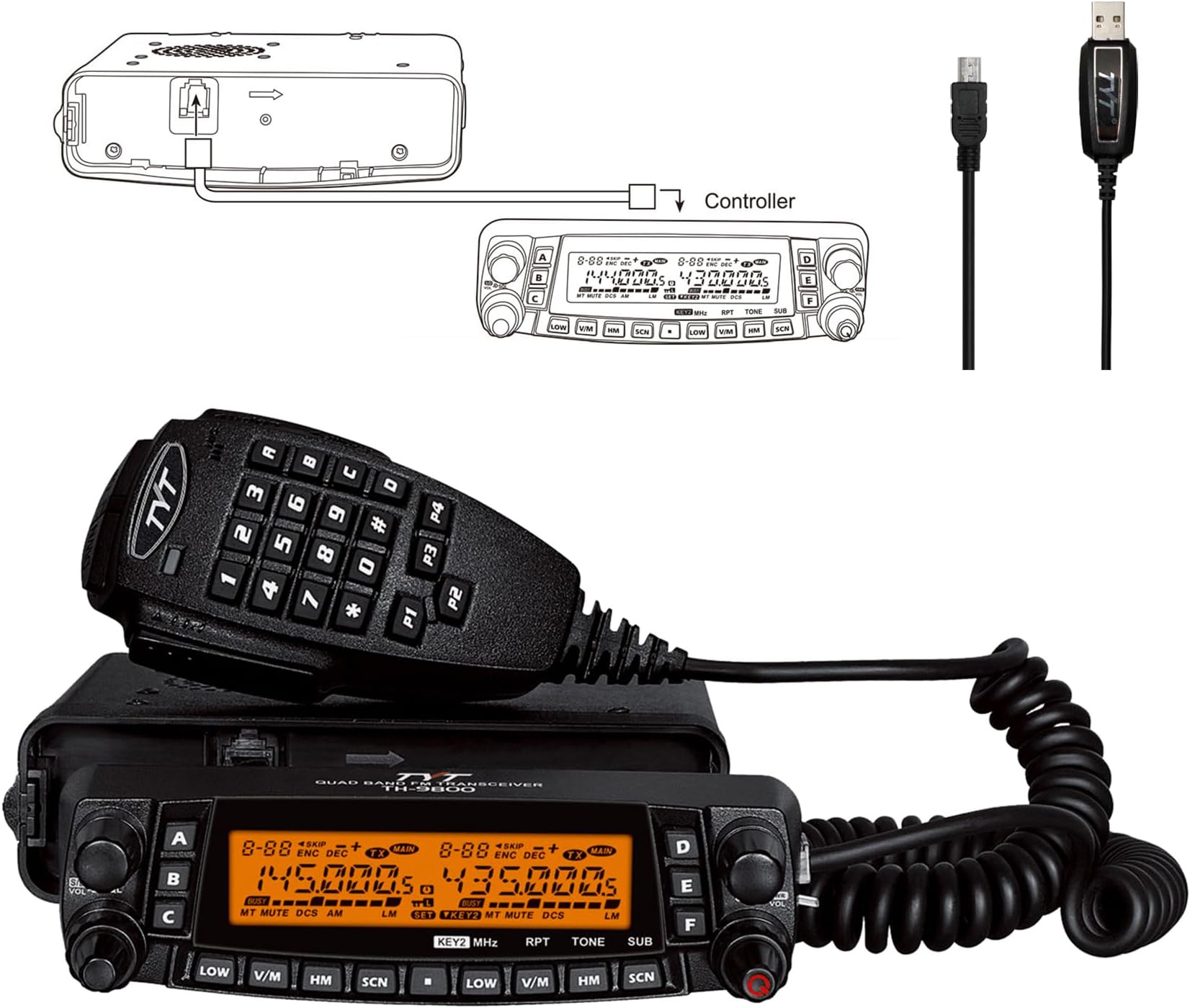 Amazon.com: BTECH Mobile UV-50X3 50 Watt Tri-Band Radio: VHF, 1.25M ...