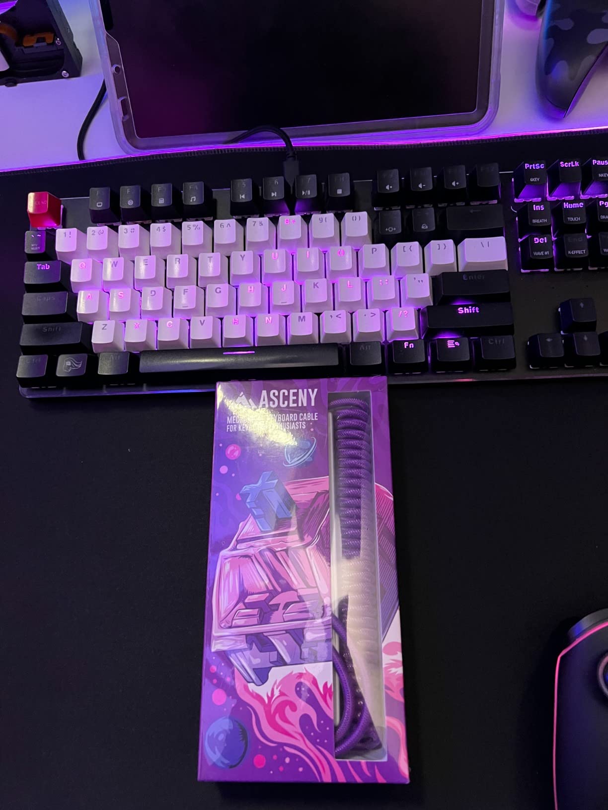 $2/mo - Finance ASCENY Coiled & Double-Sleeved Mechanical Keyboard ...