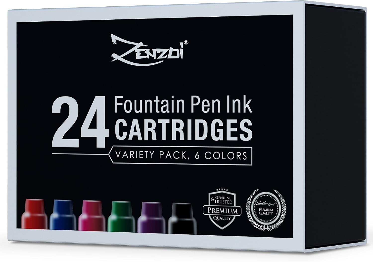 Amazon.com : Fountain Pen Ink Refill Cartridges 24 Ink Cartridges (6 ...