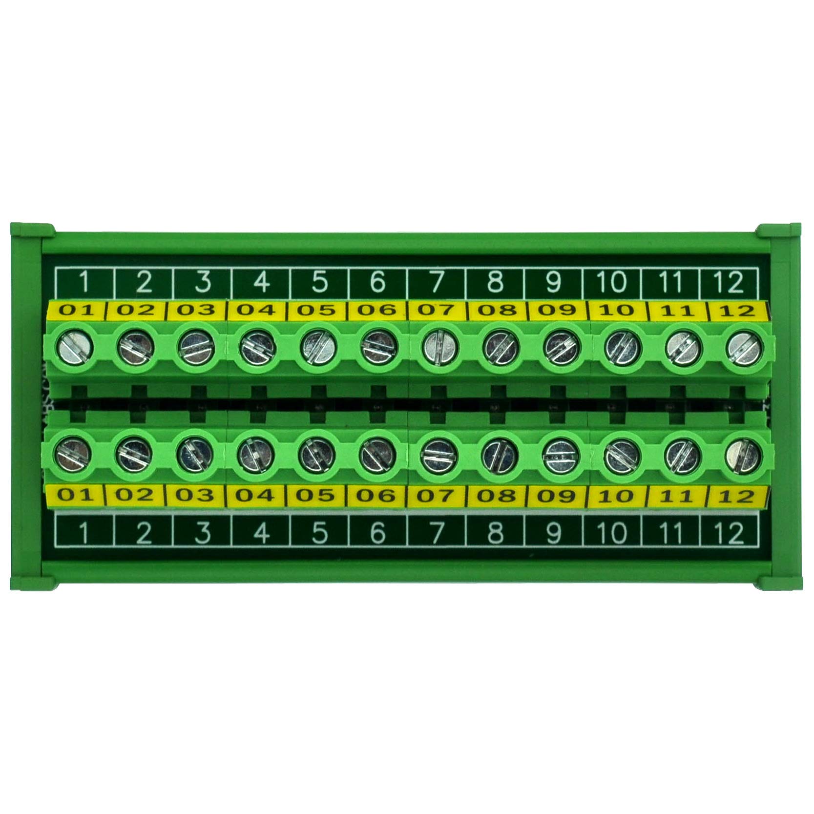 Snapklik.com : DIN Rail Mount 30A/300V 12 Position Screw Terminal Block ...