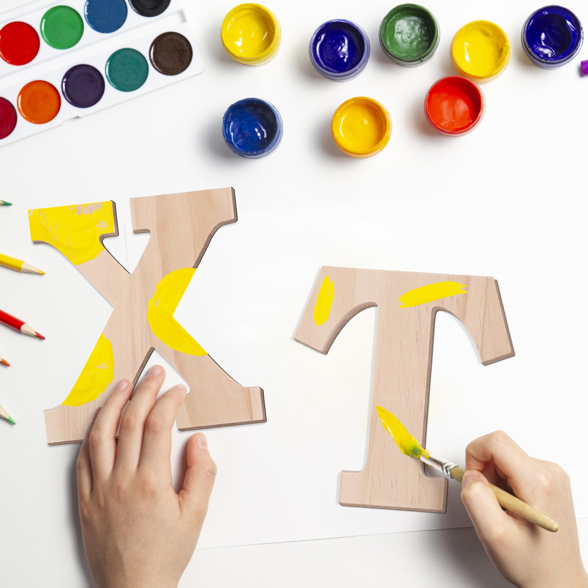 Snapklik.com : Oubest Wooden Letters 6 Inches Unfinished Wood Large ...