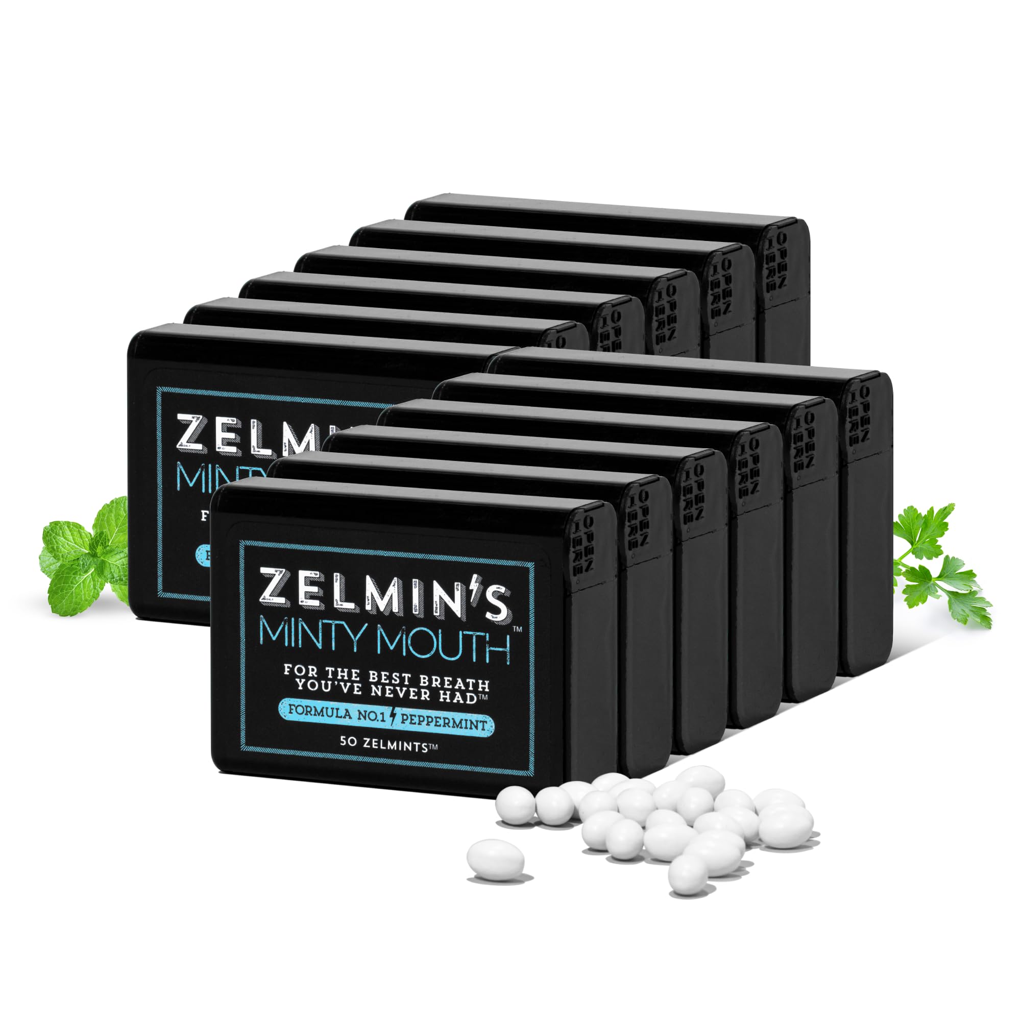 Amazon.com : Zelmin's Minty Mouth Breath Freshener - (12 Pack) Long ...