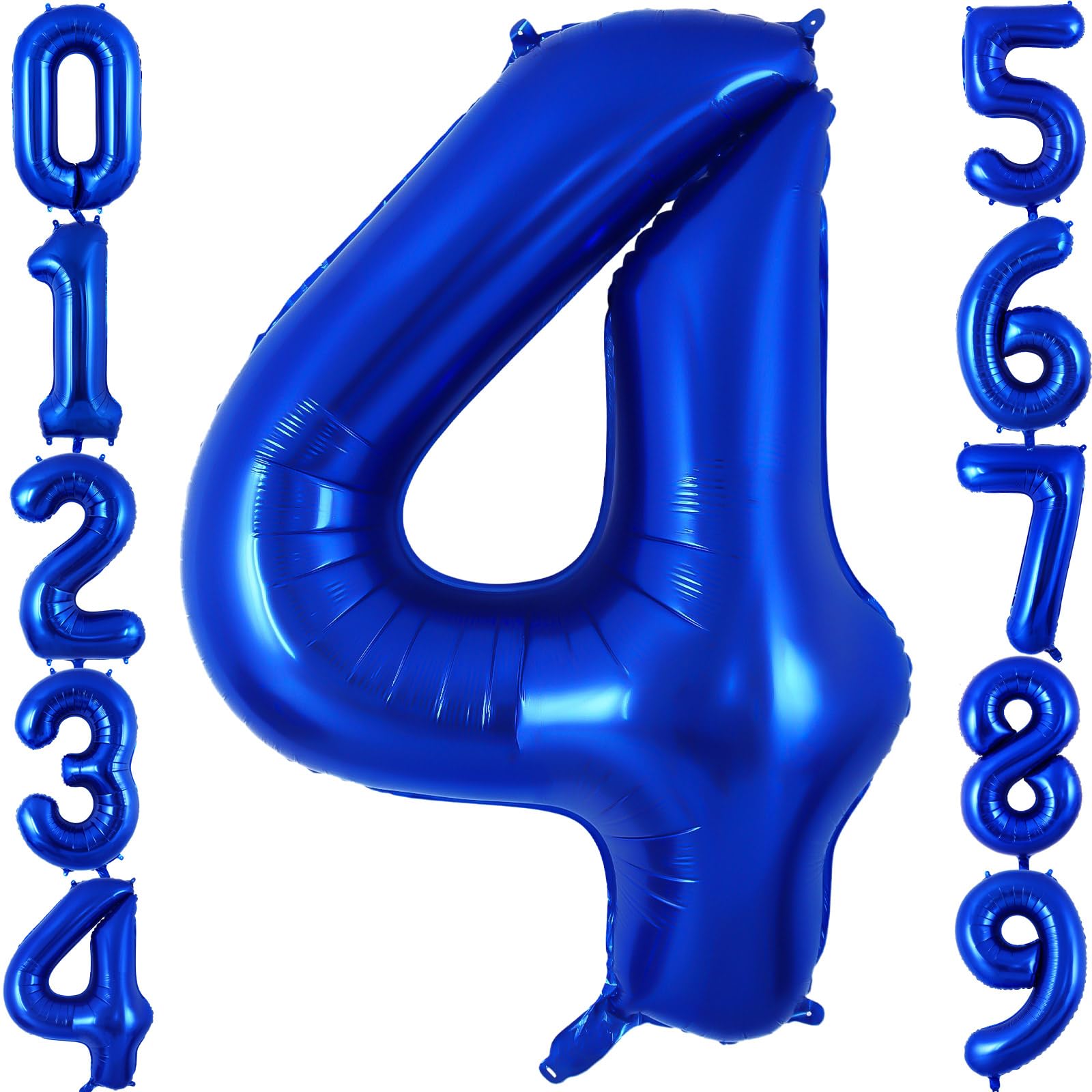 Amazon.com: Navy Blue Number 4 Balloon 40 Inch, Big Large Foil Dark ...