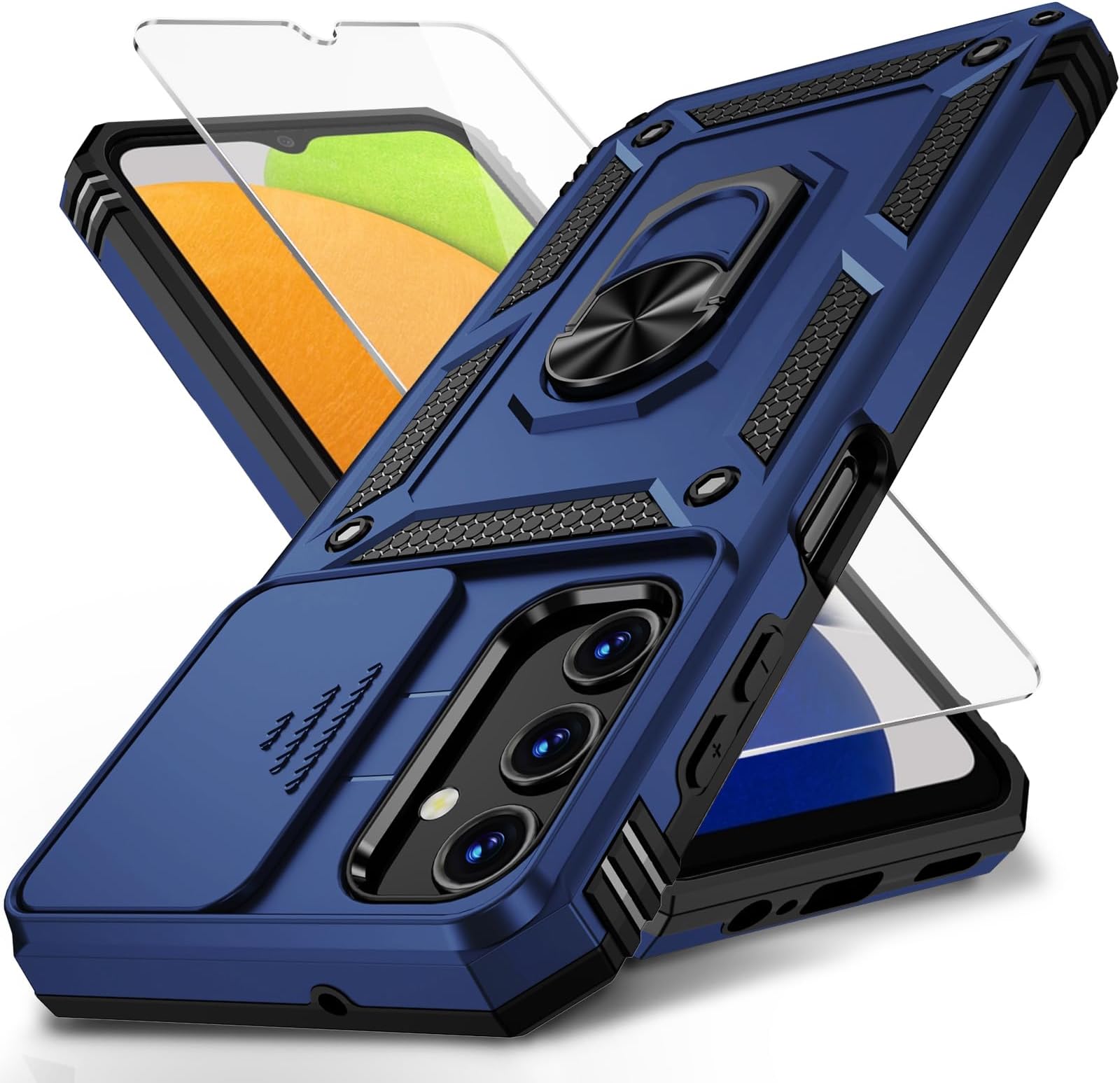 Amazon.com: Vinve for Samsung Galaxy A03S Case with Slide Camera Lens ...