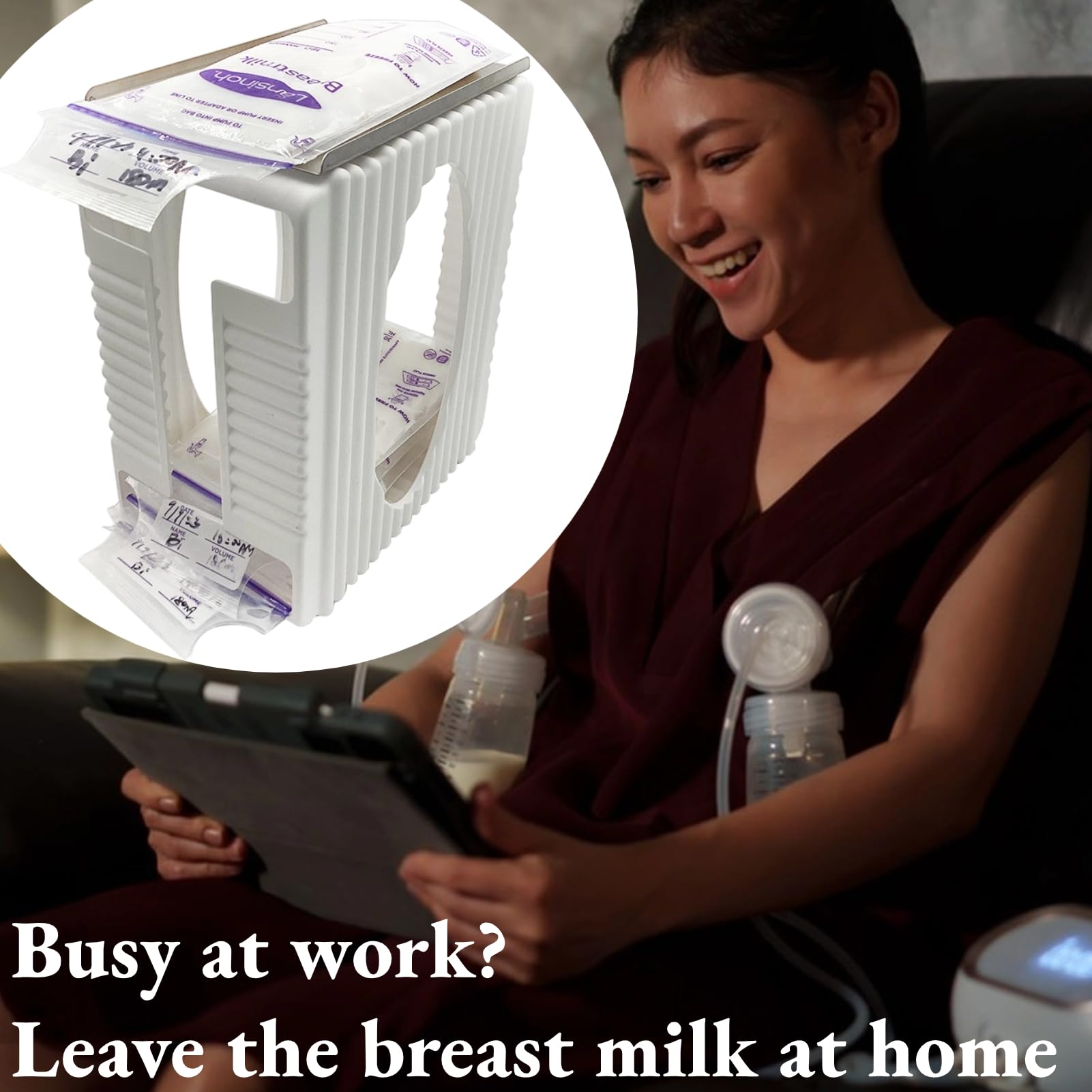 Snapklik.com : GOVNPJ Breast Milk Storage Tower, 2 Pack Reusable ...