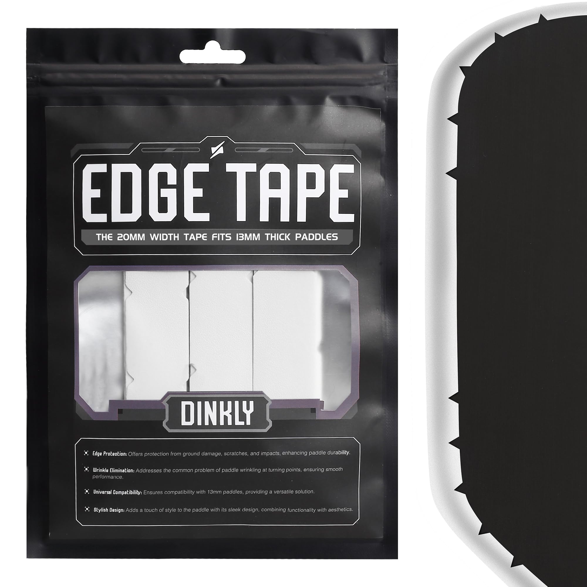 Amazon.com : Dinkly Pickleball Paddle Edge Protection Tape - Paddle ...