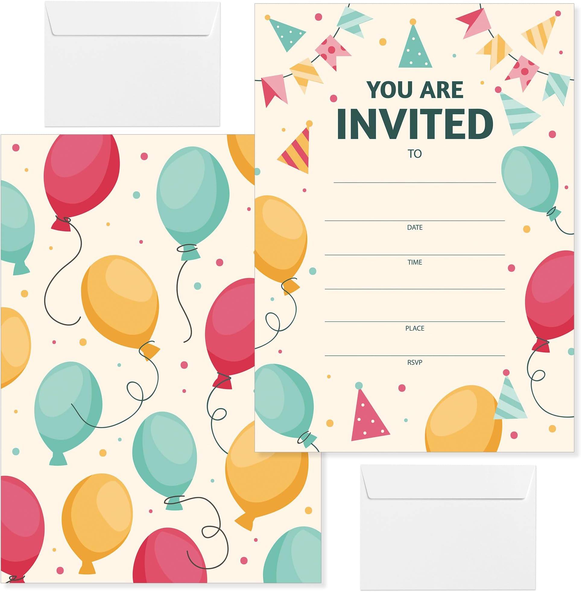Amazon.com : 30 Pack of Birthday Invitations , Kids Birthday ...