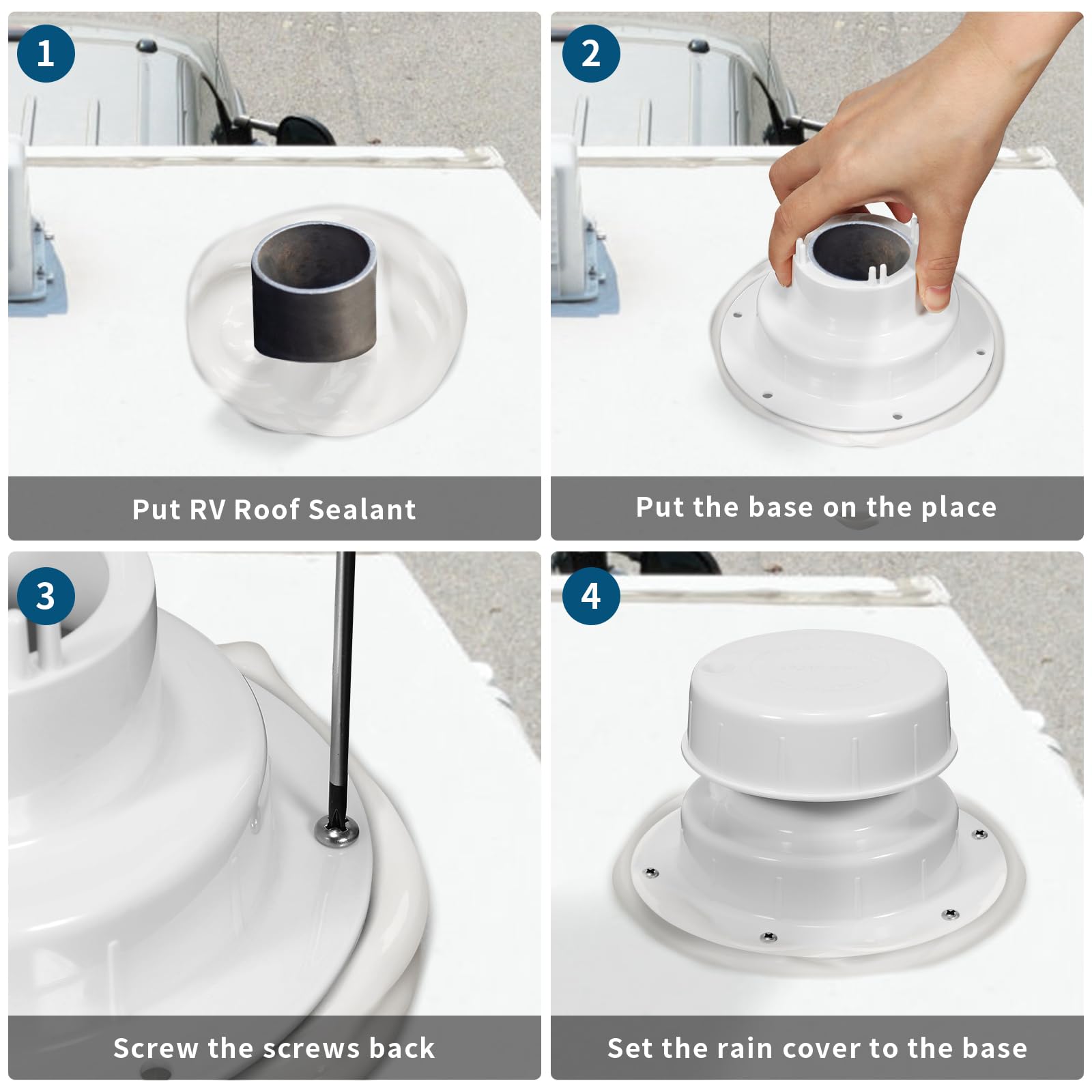 Snapklik.com : Rv Plumbing Vent Cover, Roof Vent Cap, Plastic Sewer ...