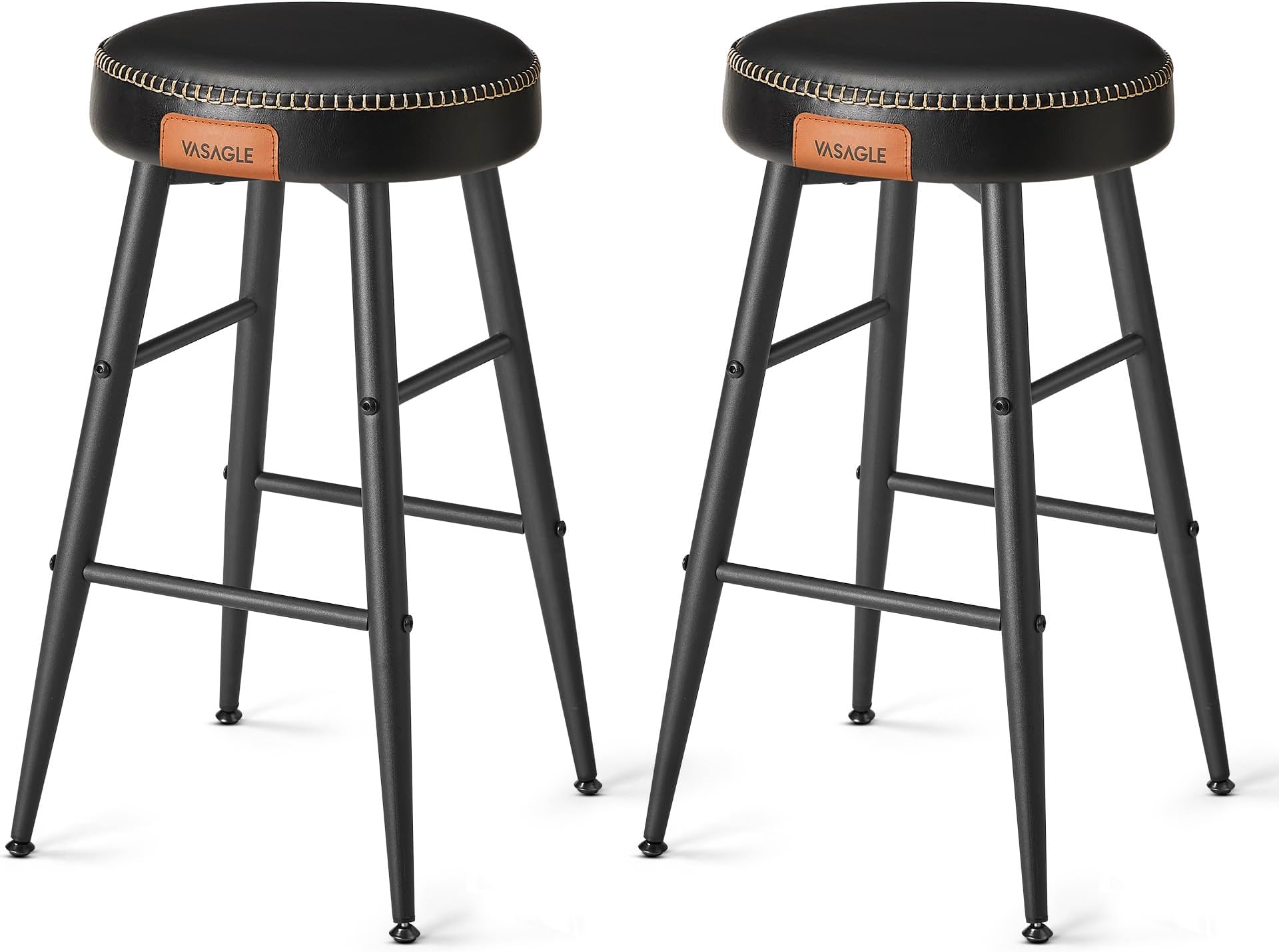 Amazon.com: SONGMICS HOME Bar Stools, Set of 2, Steampunk Counter Stool ...