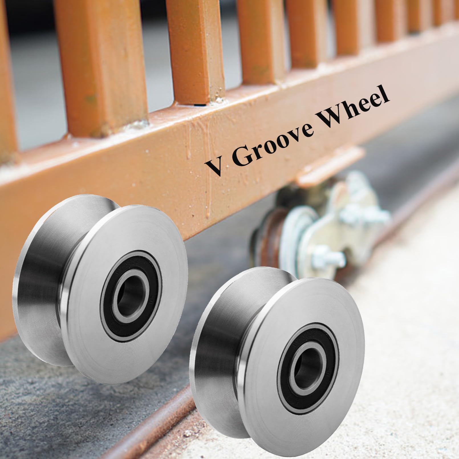 Snapklik.com : Sliding Gate Rollers Stainless Steel V Groove Wheel ...