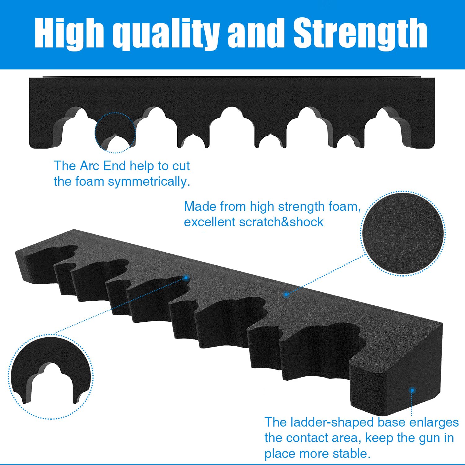 Snapklik.com : 2 Pack Durable Foam Rifle Barrel Rack For Stack-On Gun ...