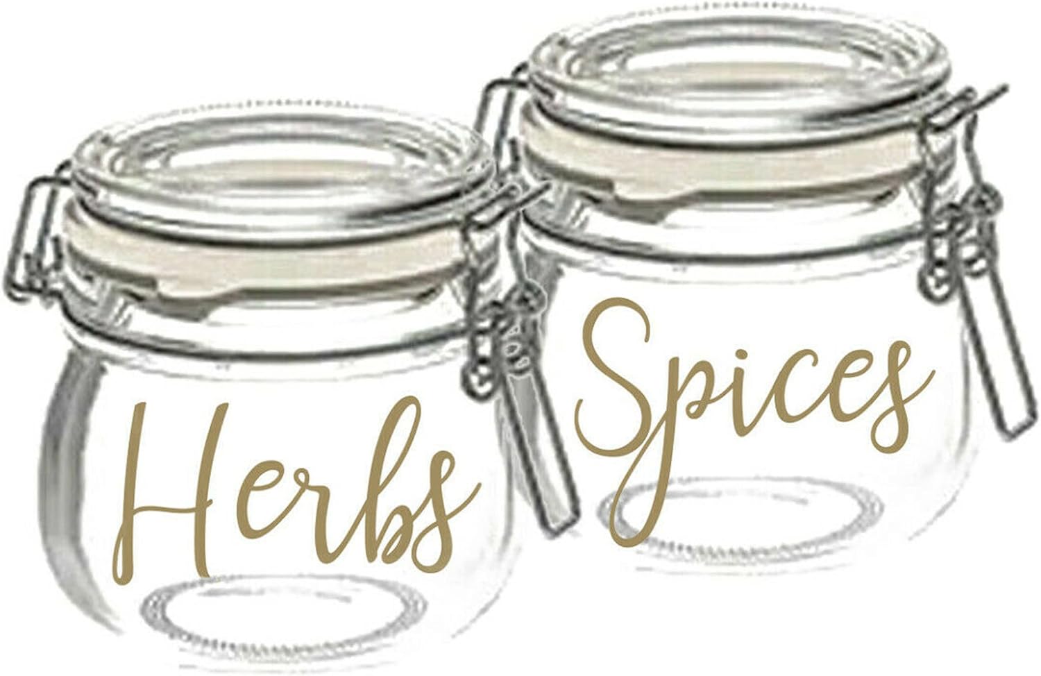 Herbs and Spices - Vinyl Sticker Decal Labels for Jars, Containers ...