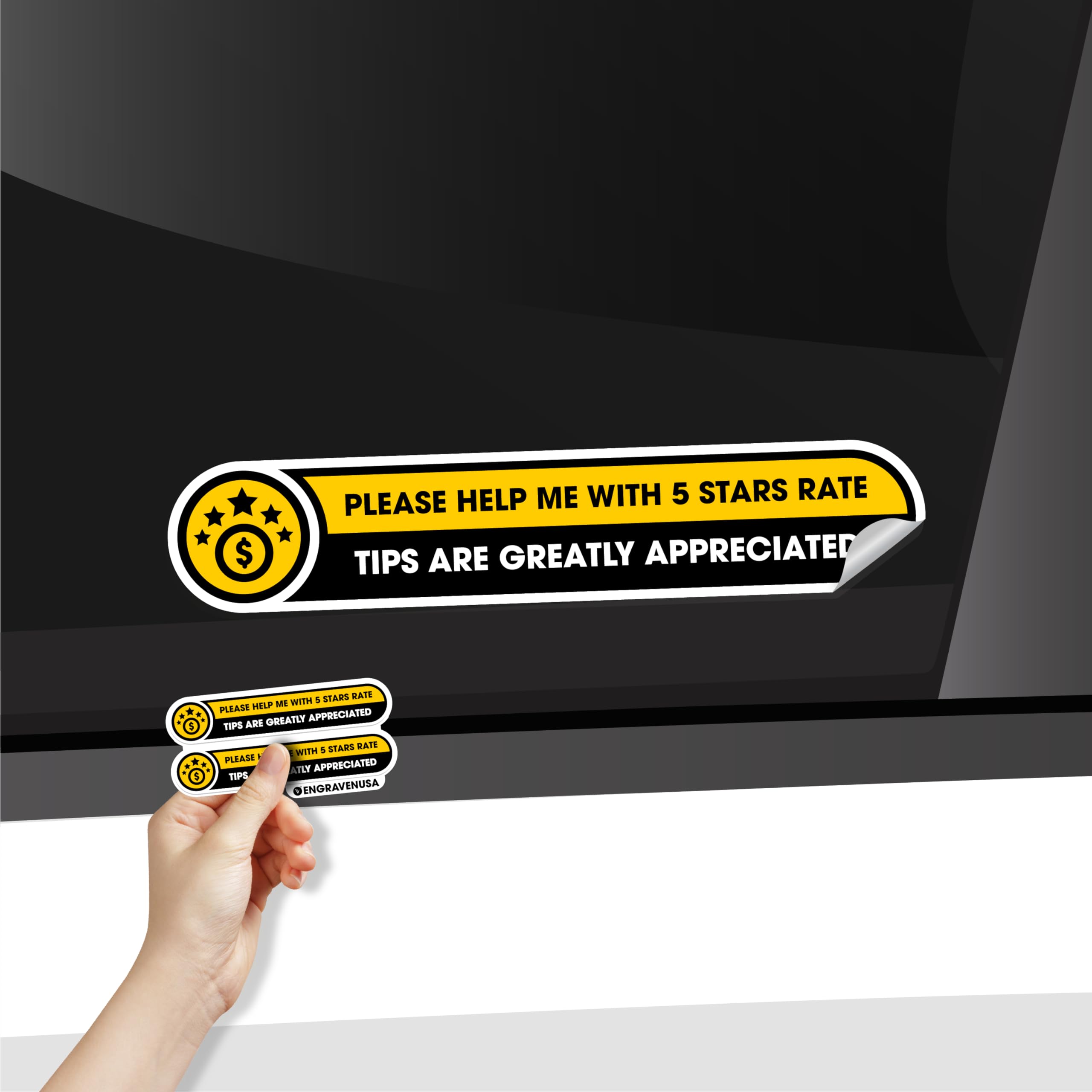 Amazon.com: Tips are Greatly Appreciated 2 Small Sticker | Please Rate ...